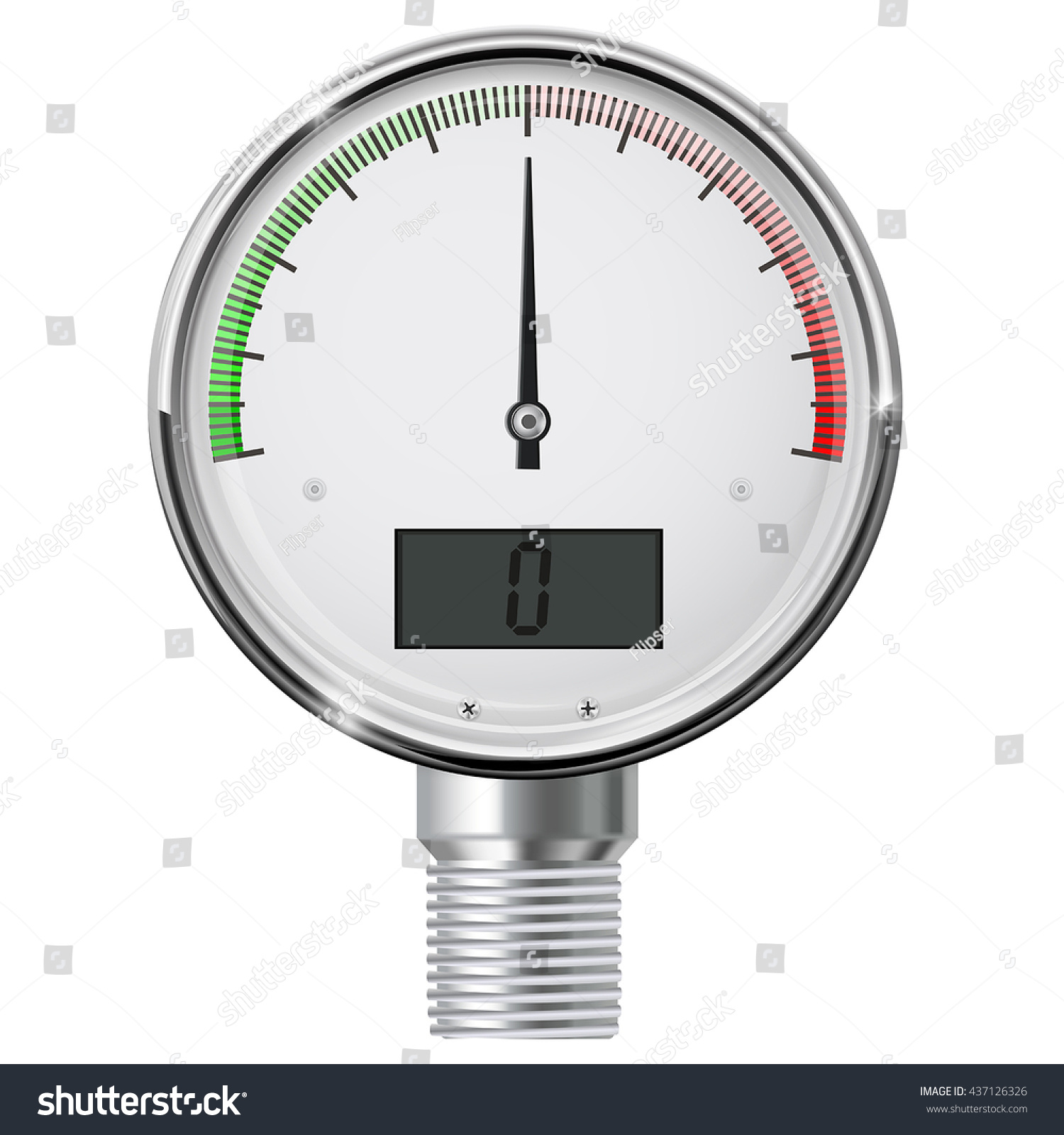 Manometer Vector Illustration Isolated On White: เวกเตอร์สต็อก (ปลอดค่า ...
