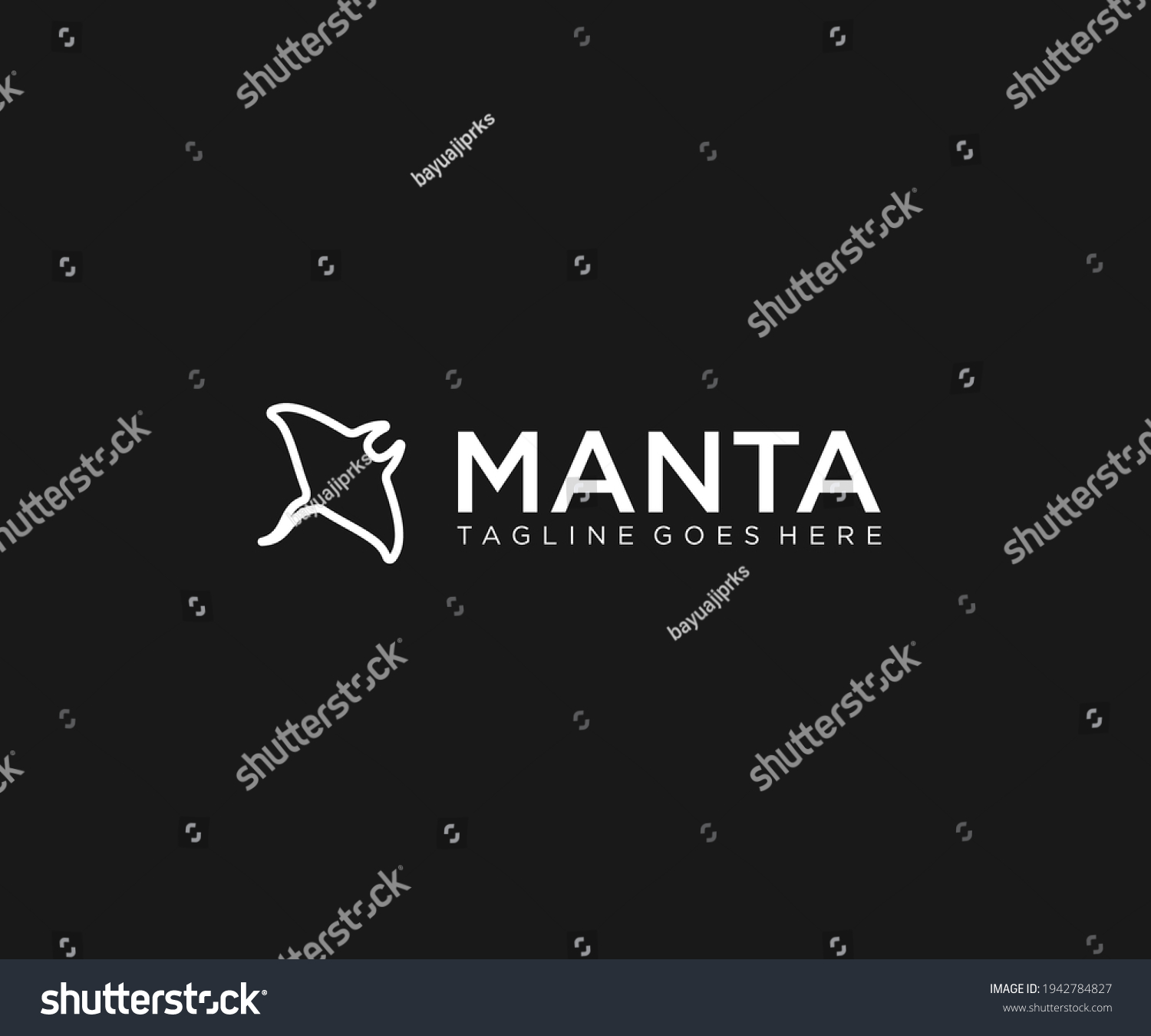 Manta Logo Elegant Powerful Stock Vector (Royalty Free) 1942784827