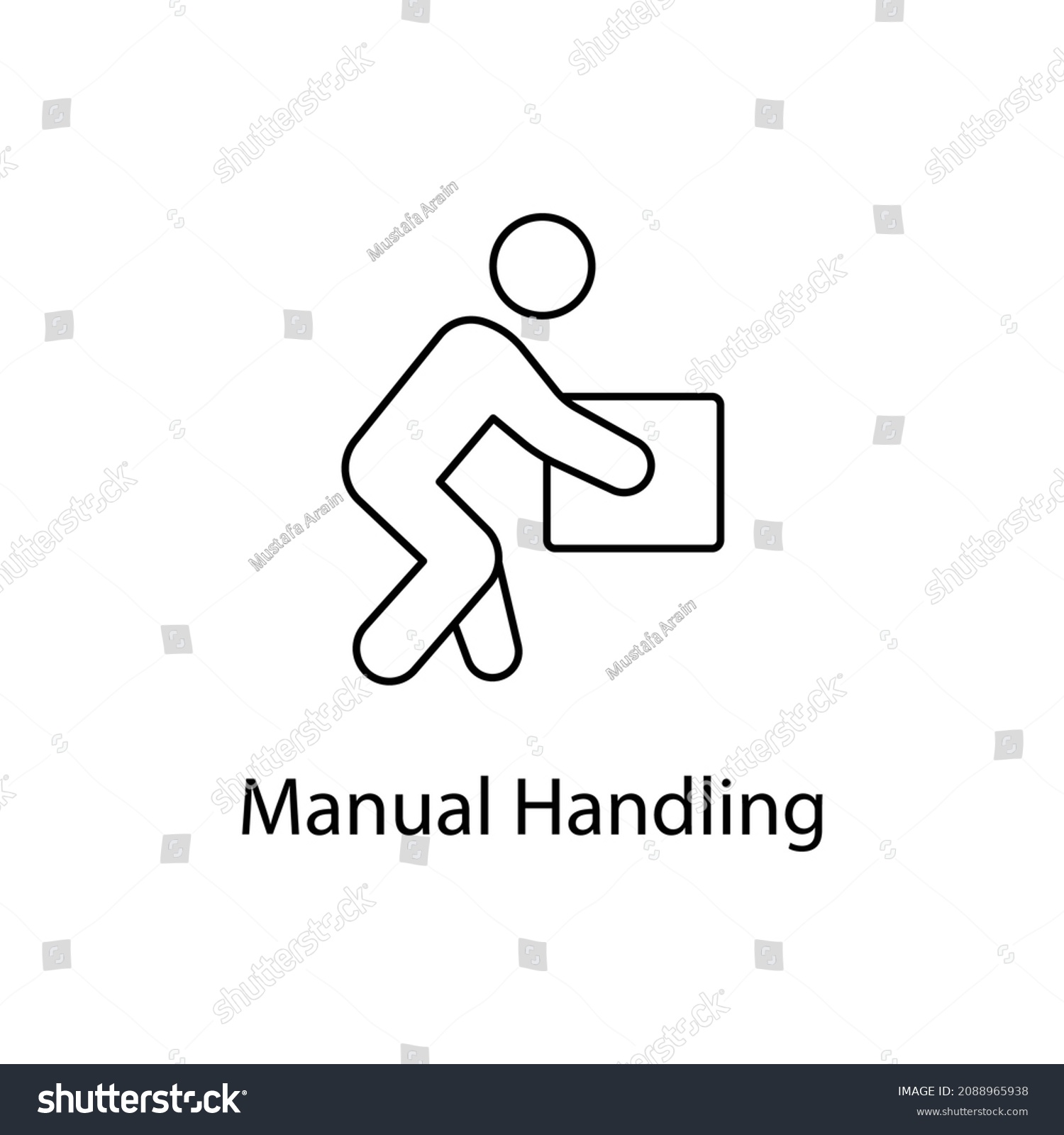 Manuelle Handhabung der Vektorgrafik Symbol für: Stock-Vektorgrafik ... Manuelle Handhabung der Vektorgrafik Symbol für: Stock-Vektorgrafik ...