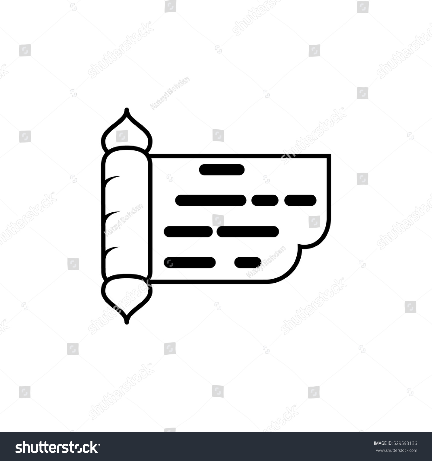 Manuscript Paper Icon Document Symbol Vector Stock Vector (Royalty Free ...