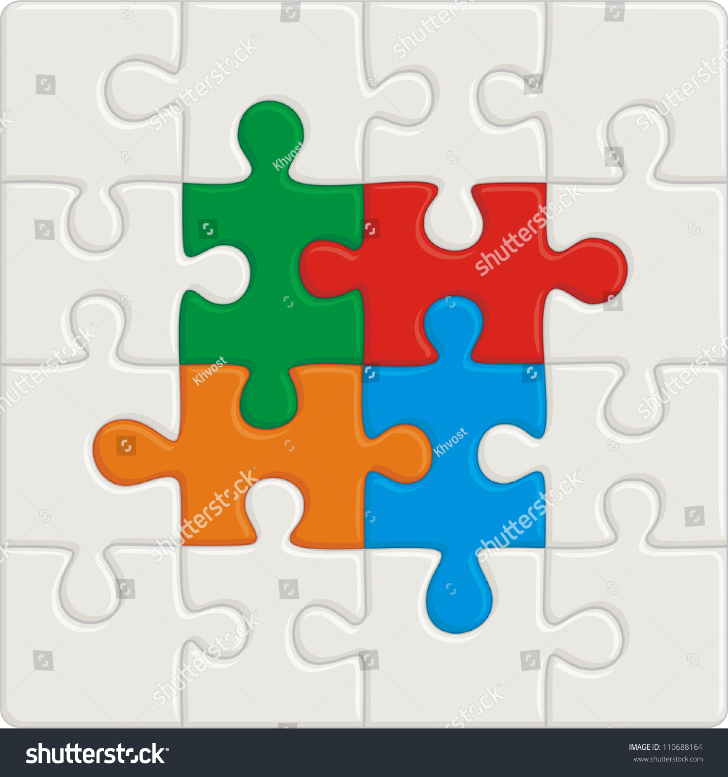 Manycolored Puzzle Pattern Removable Pieces Vector Stock Vector ...