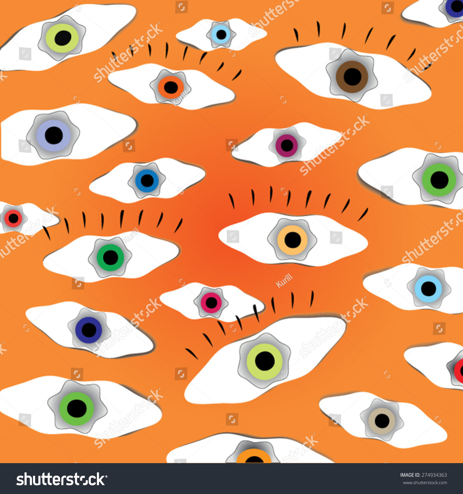 Many Eyes Background Stock Vector (Royalty Free) 274934363 | Shutterstock