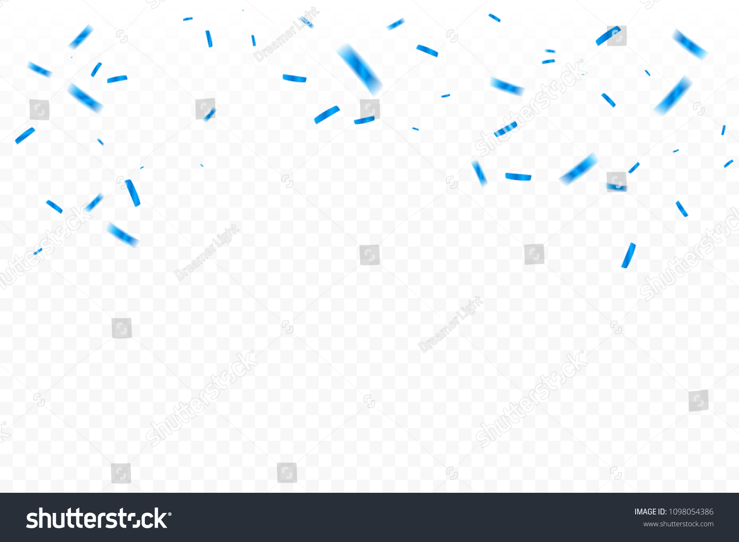 Many Falling Blue Tiny Confetti On Stock Vector (Royalty Free ...