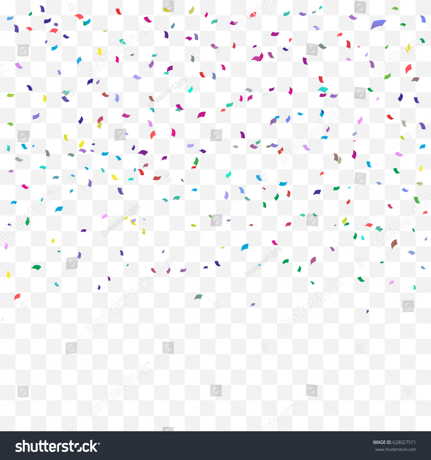 Many Falling Colorful Tiny Confetti On Stock Vector (Royalty Free ...