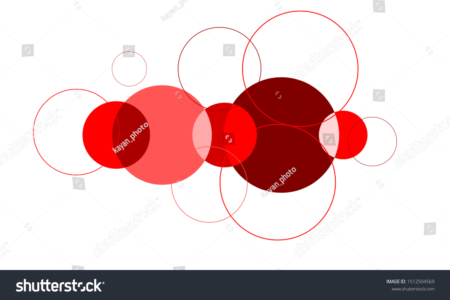 Many Red Circle On White Background Stock Vector (Royalty Free ...