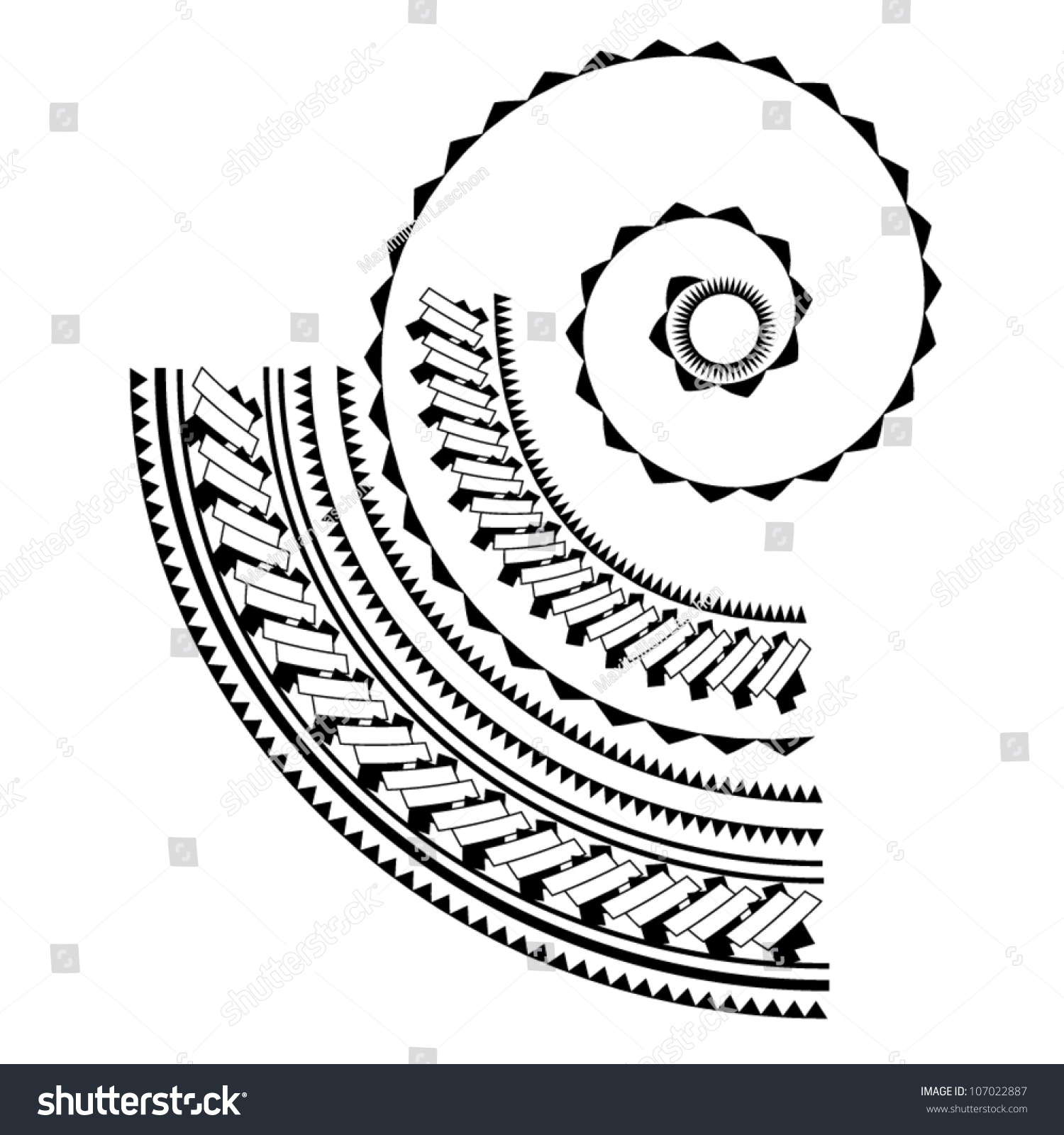 Maori Style Element: vector de stock (libre de regalías) 107022887 ...
