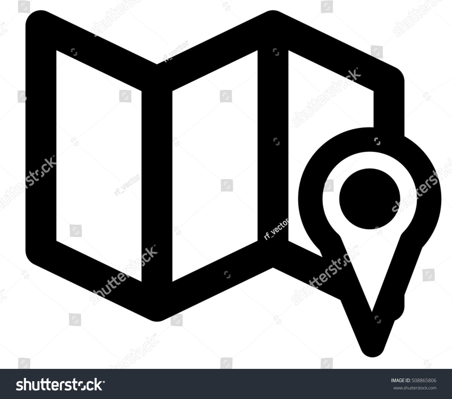 Map Map Marker Symbol Navigation Icon Stock Vector (Royalty Free ...