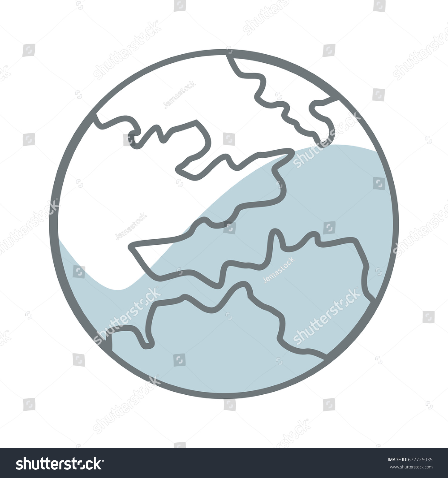 Map Global World Earth Round Icon Stock Vector (Royalty Free) 677726035 ...