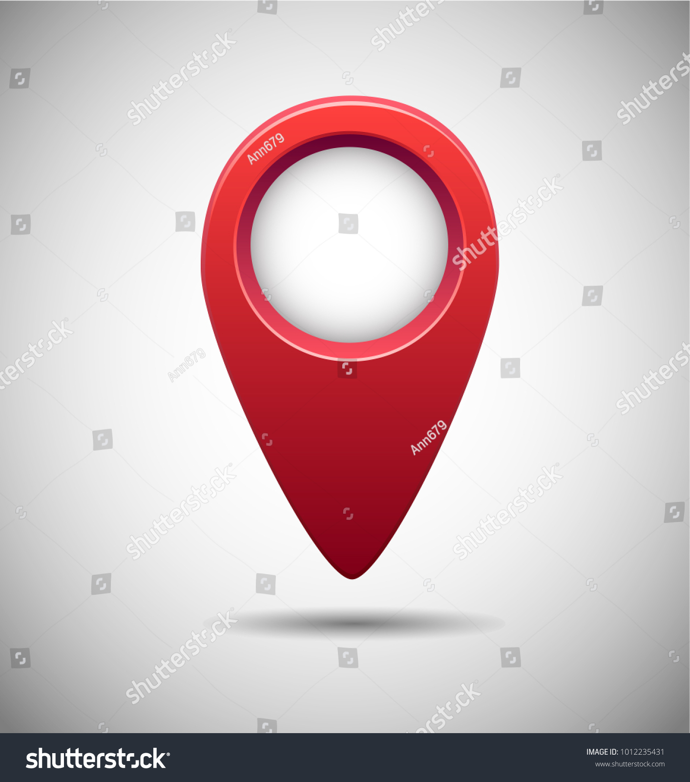 Map Icon 3d Red Vector Illustration Stock Vector (Royalty Free ...