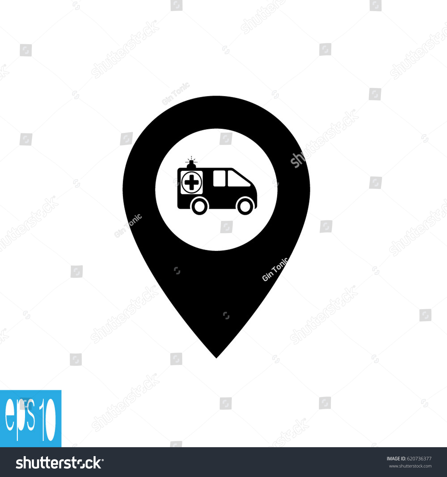 Map Icon Ambulance Vector Illustration Stock Vector (Royalty Free ...
