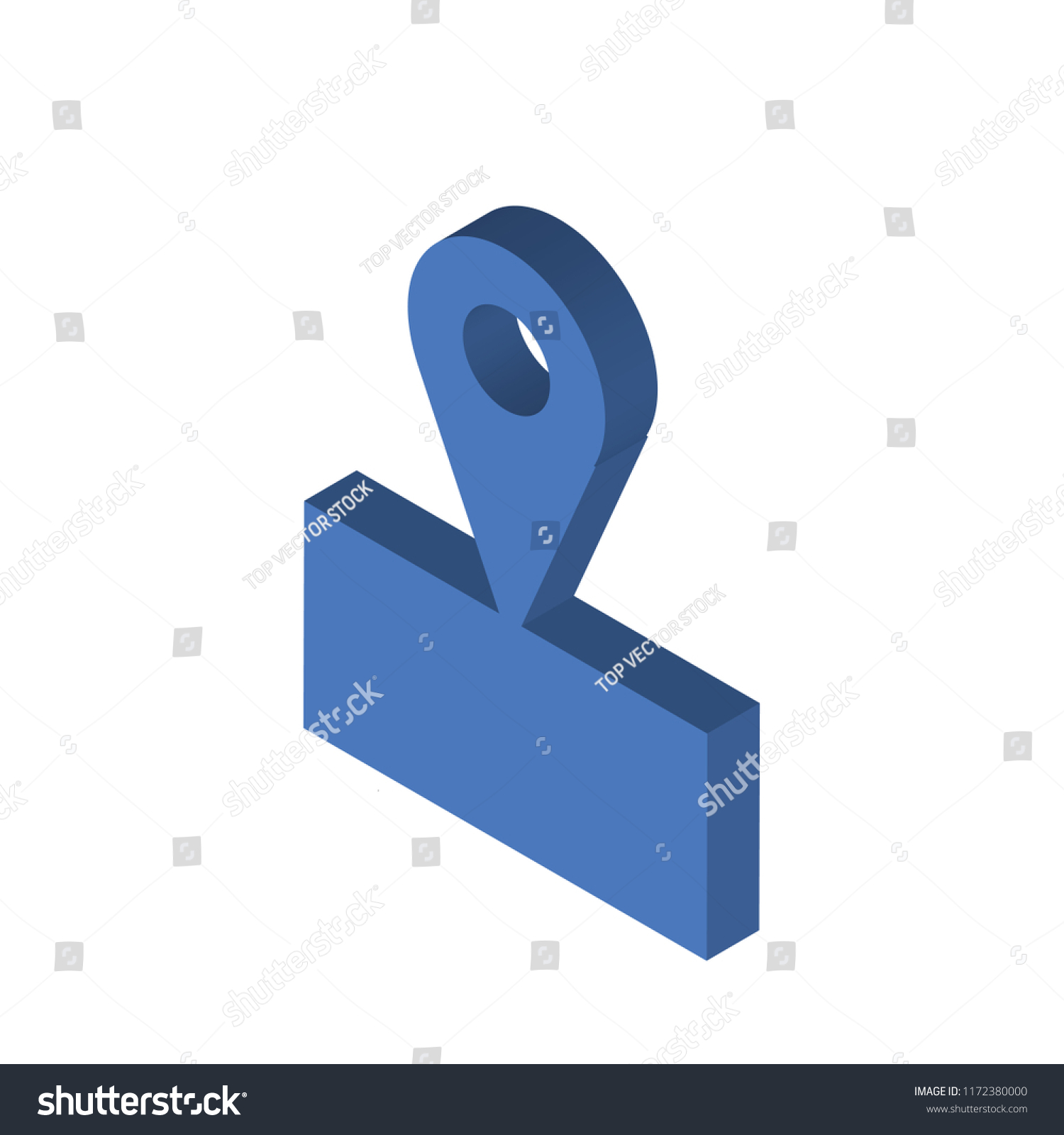 Map Isometric Left Top View 3d Stock Vector (Royalty Free) 1172380000