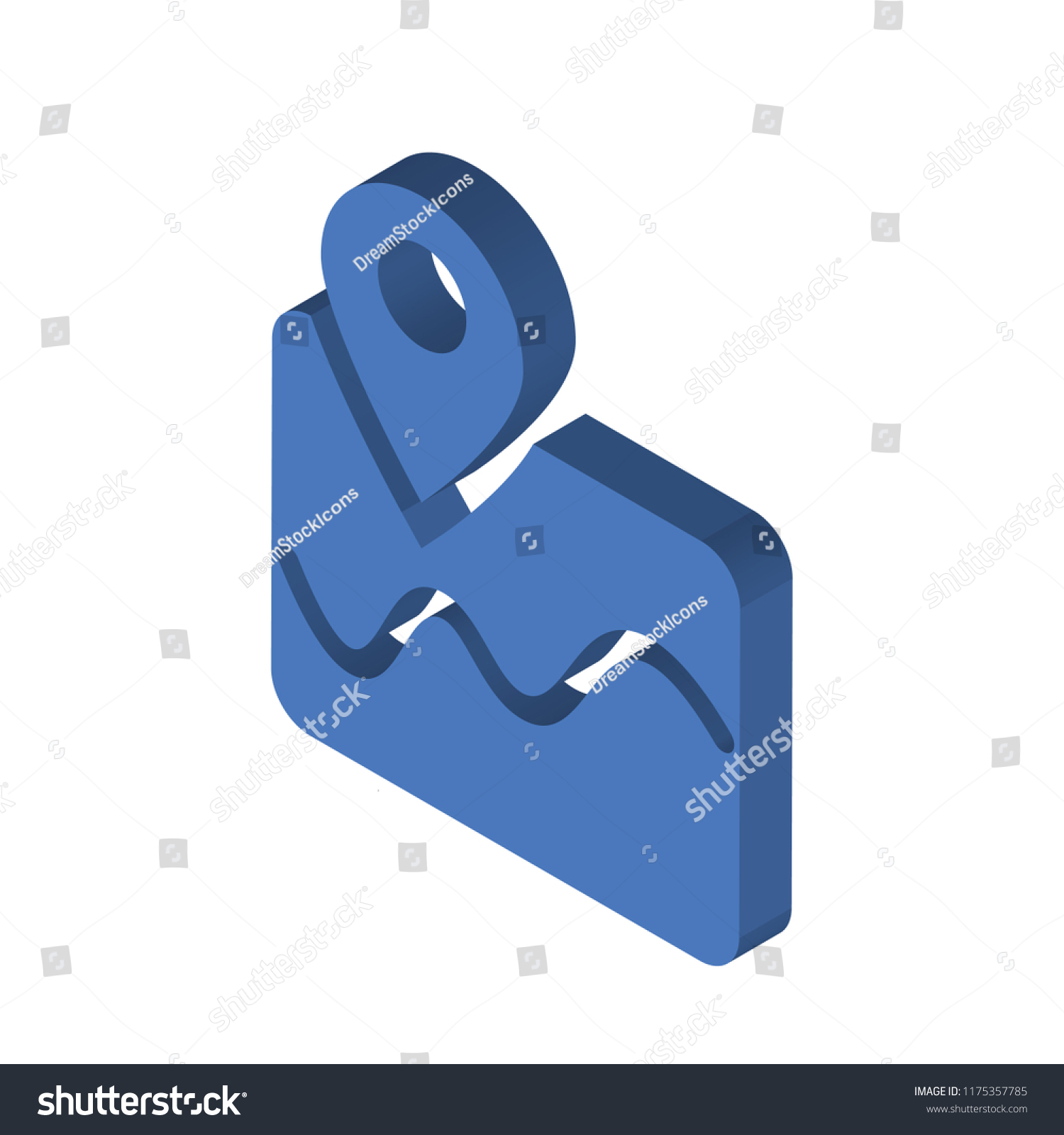 Map Isometric Left Top View 3d Stock Vector (Royalty Free) 1175357785 ...