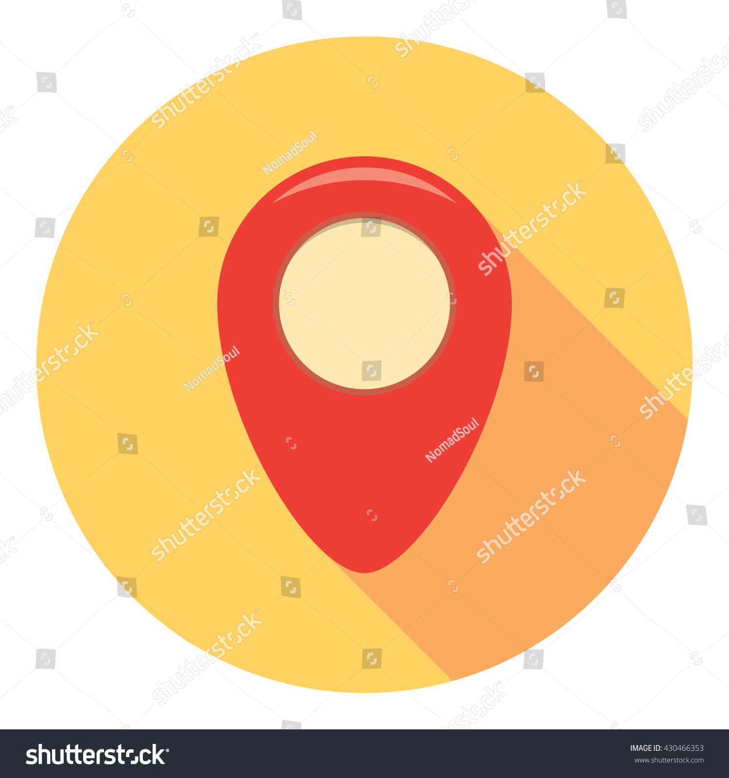 Map Location Marker Pin Flat Style Stock Vector (Royalty Free) 430466353