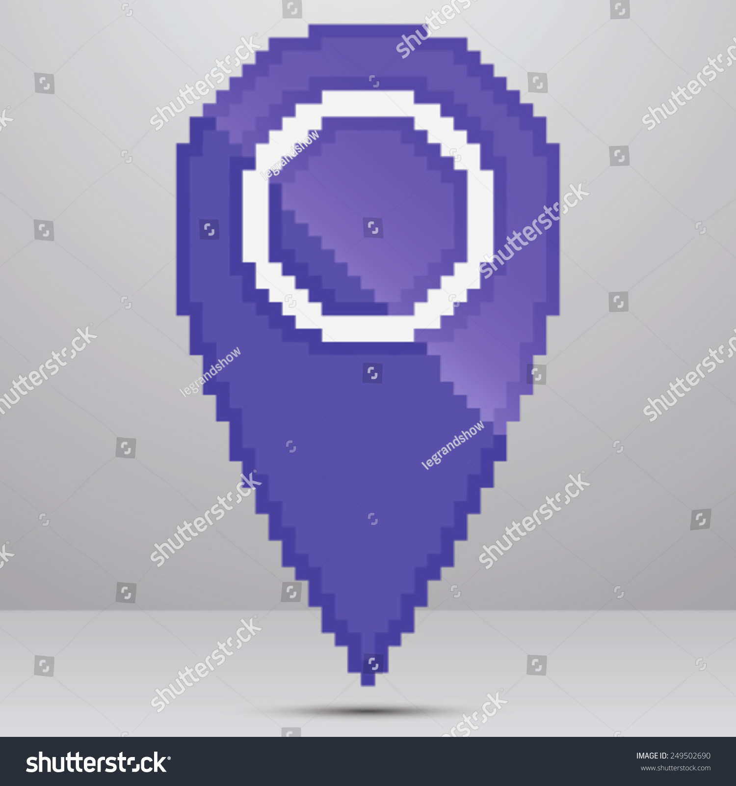 Map Marker Pixel Art Style: vector de stock (libre de regalías ...