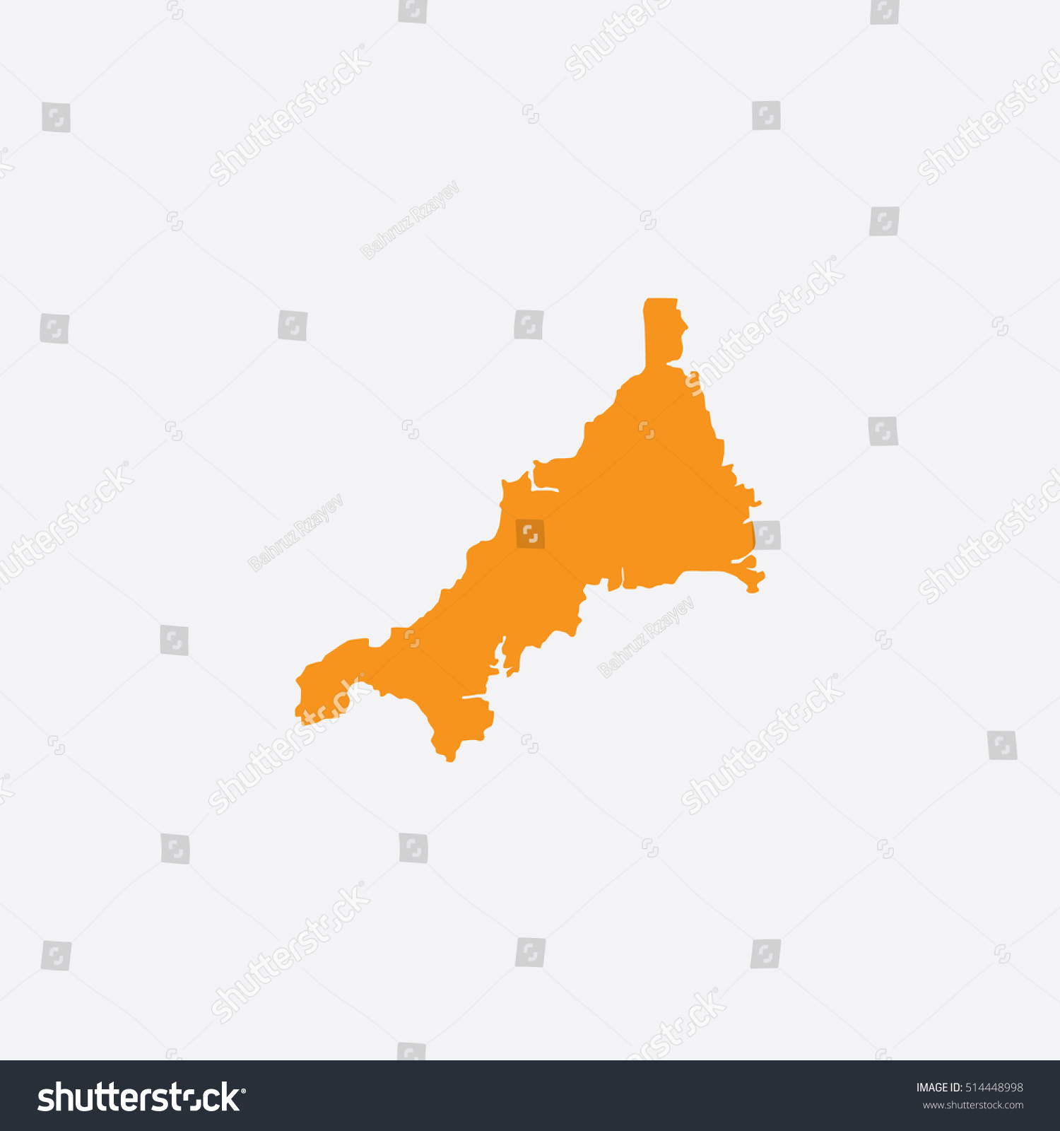 Map Cornwall Vector Illustration Stock Vector (Royalty Free) 514448998 ...