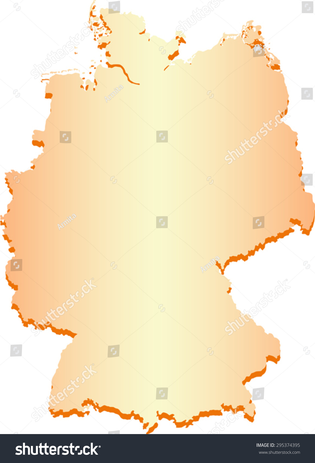 Map Germany Stock Vector (Royalty Free) 295374395 | Shutterstock