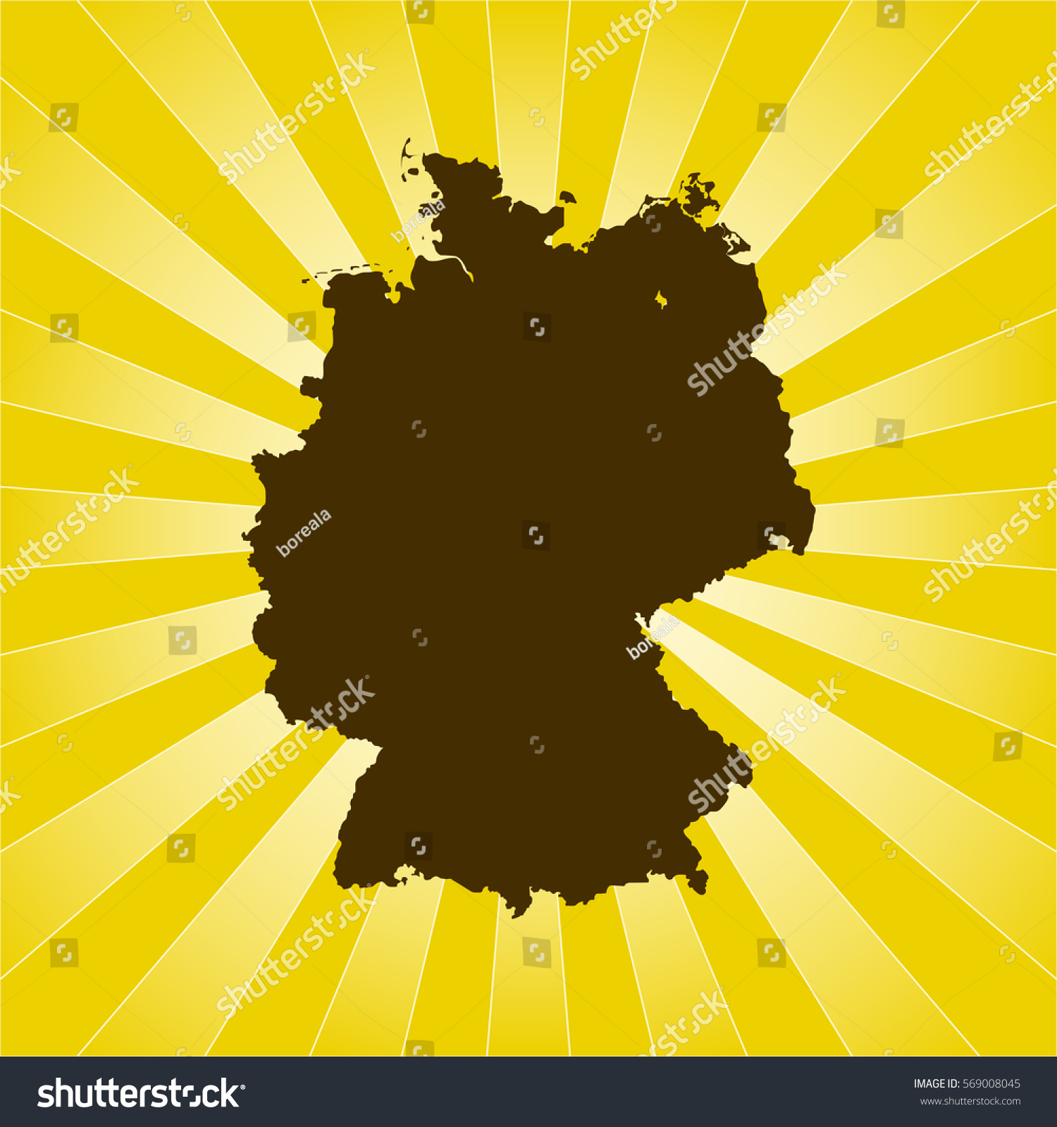 Map Germany Stock Vector (Royalty Free) 569008045 | Shutterstock