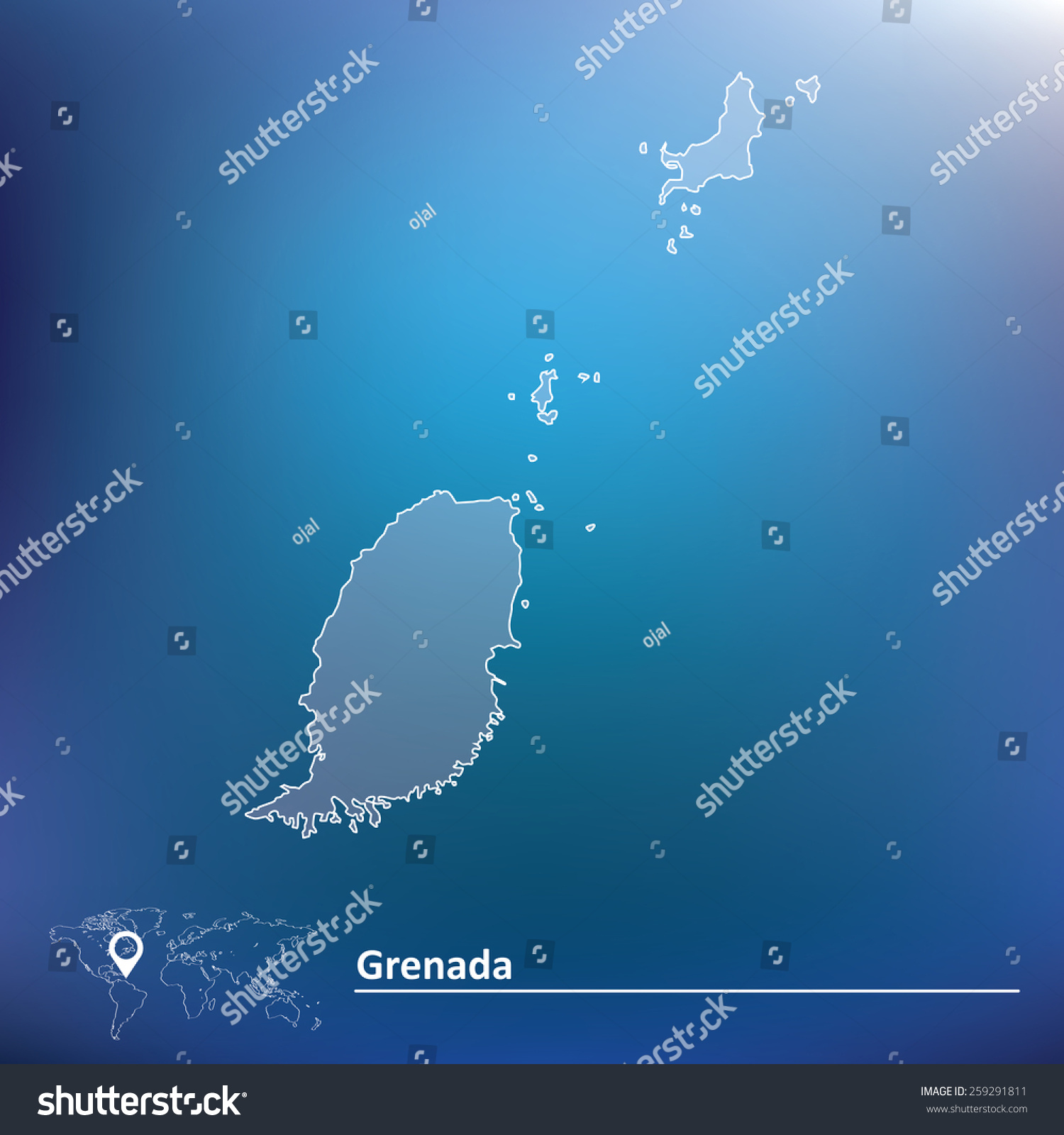 Map Grenada Vector Illustration: เวกเตอร์สต็อก (ปลอดค่าลิขสิทธิ์ ...
