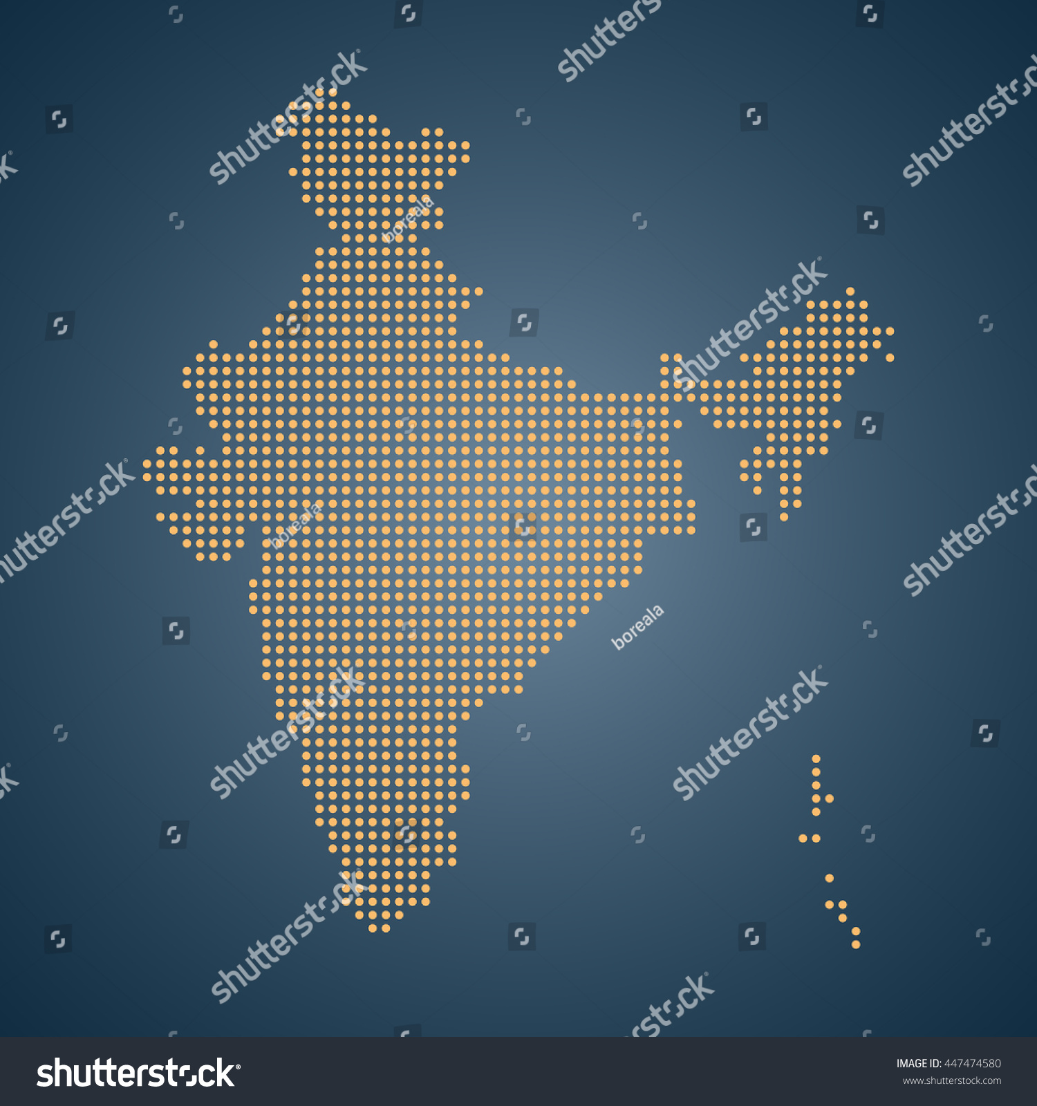Map India Stock Vector (Royalty Free) 447474580 | Shutterstock