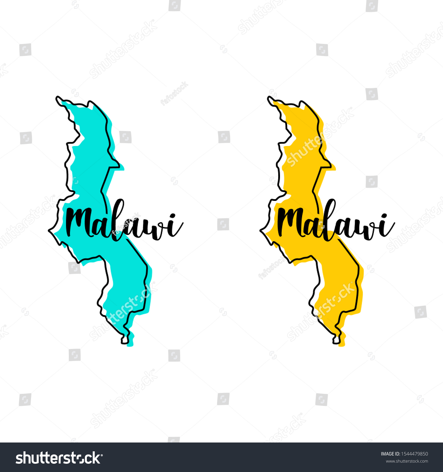 Map Malawi Vector Design Template Stock Vector (Royalty Free) 1544479850