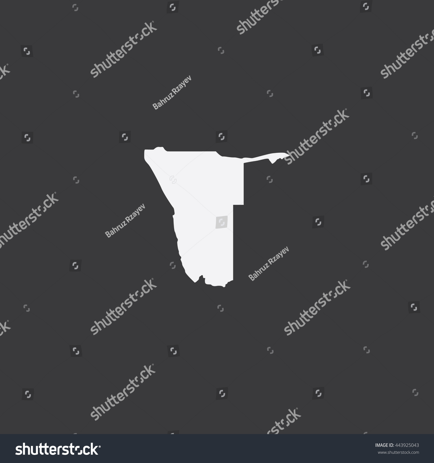 Map Namibia Vector Illustration Stock Vector (Royalty Free) 443925043 ...