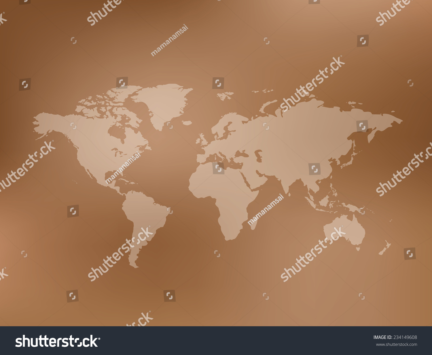 Map Worldclean Vector Stock Vector (Royalty Free) 234149608 | Shutterstock