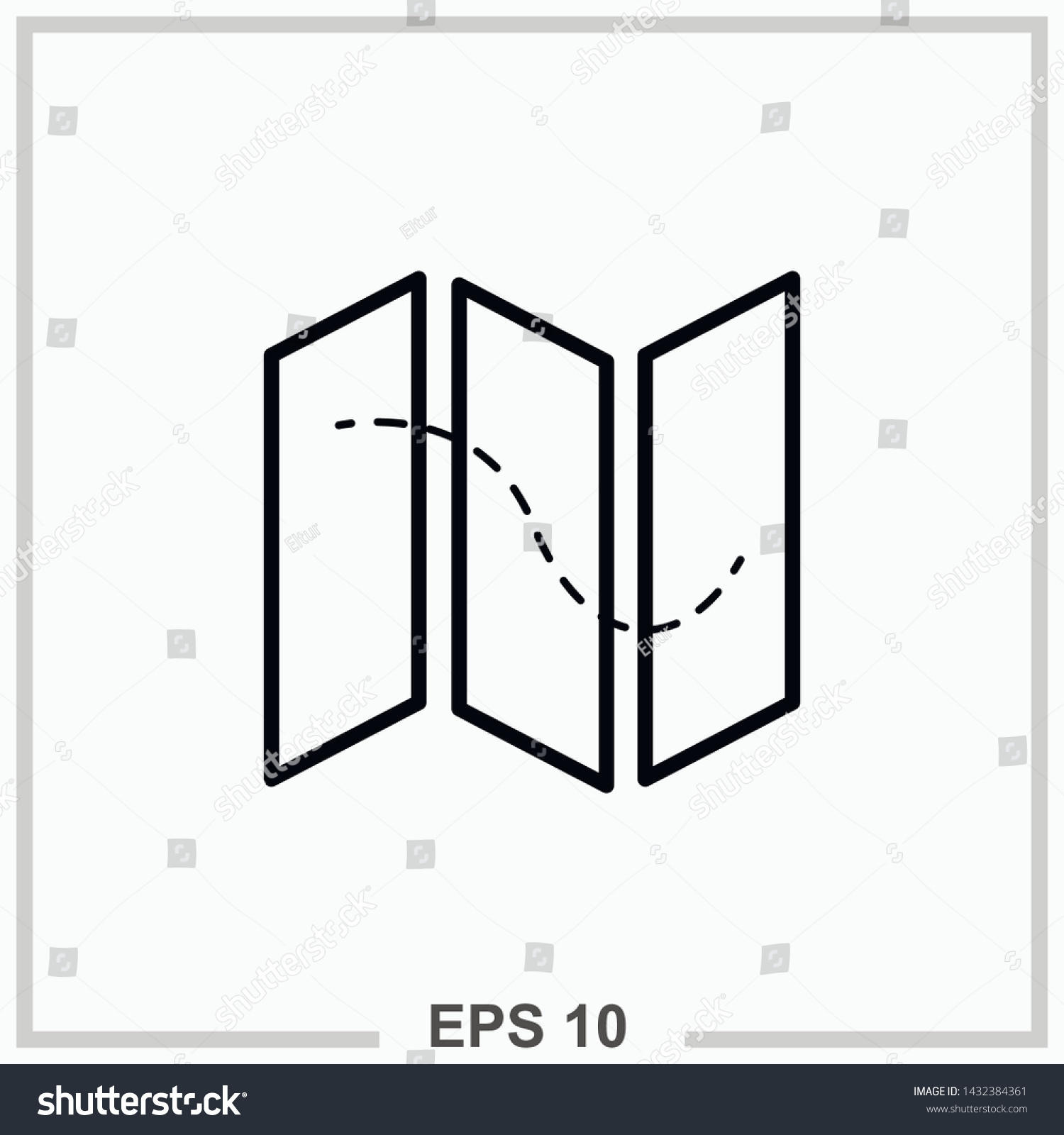 Map Outline Isolated Vector Illustration: vector de stock (libre de ...