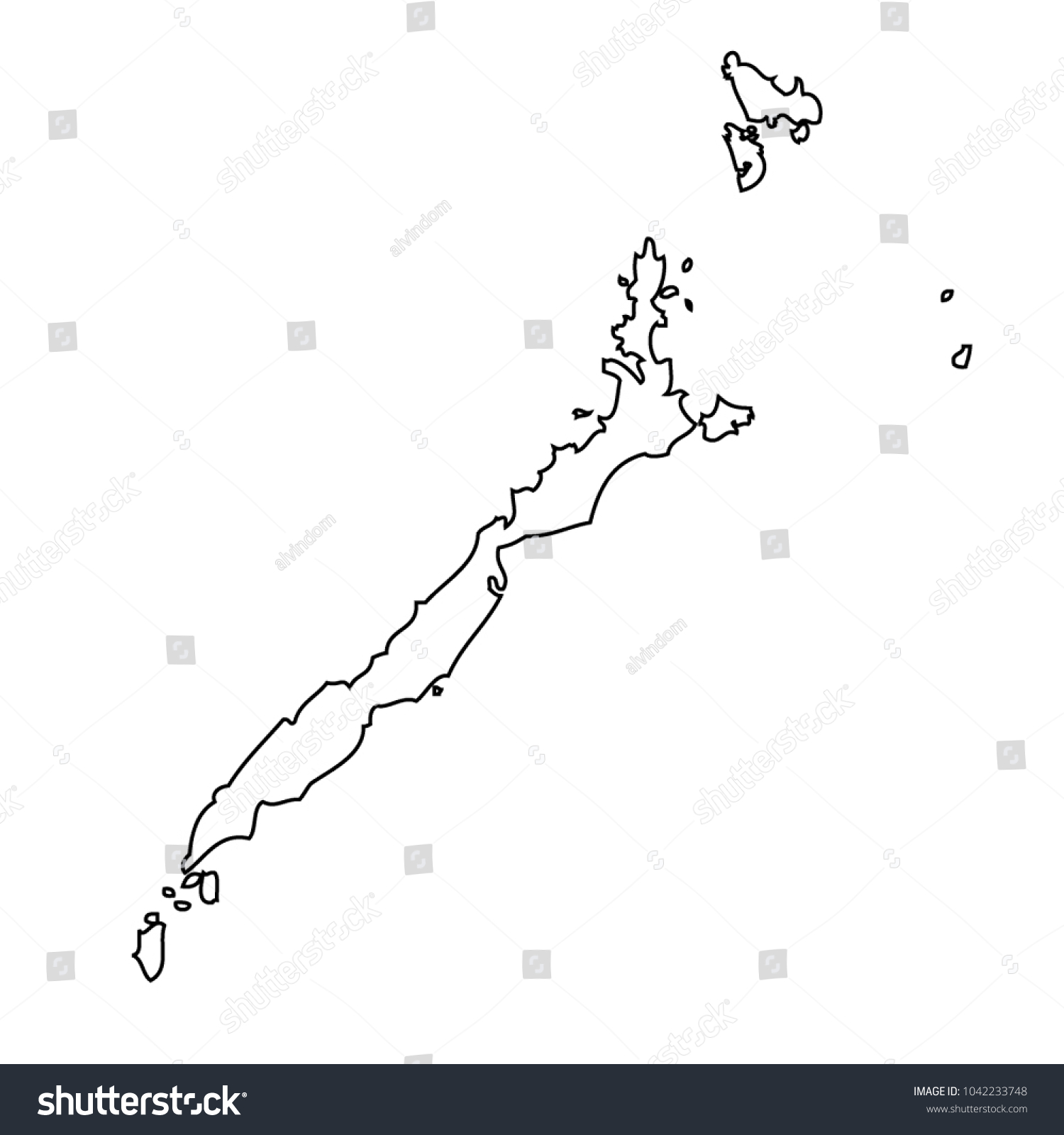 Map Palawan Island: เวกเตอร์สต็อก (ปลอดค่าลิขสิทธิ์) 1042233748 ...