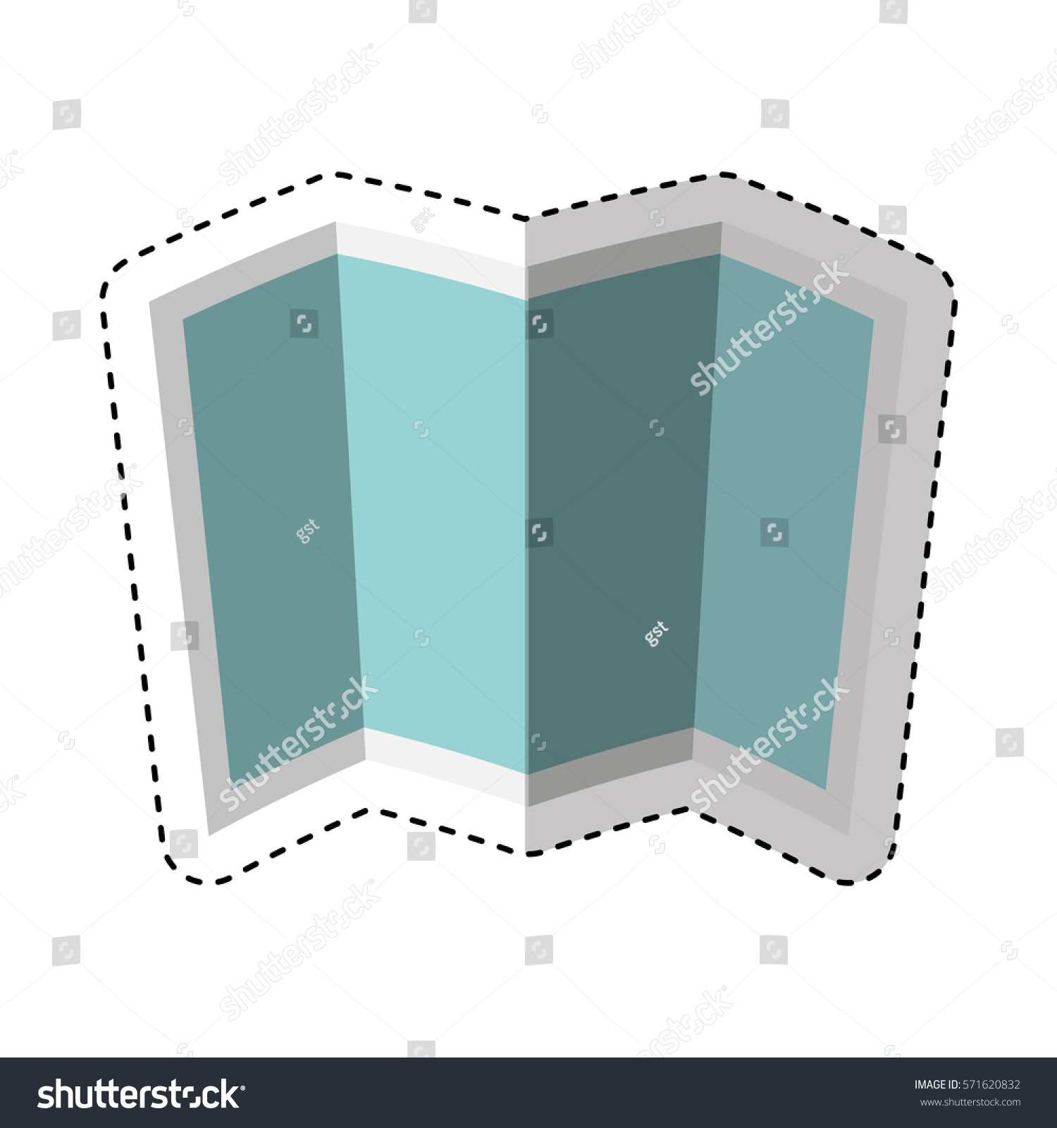 Map Paper Guide Icon Vector Illustration Stock Vector (Royalty Free ...