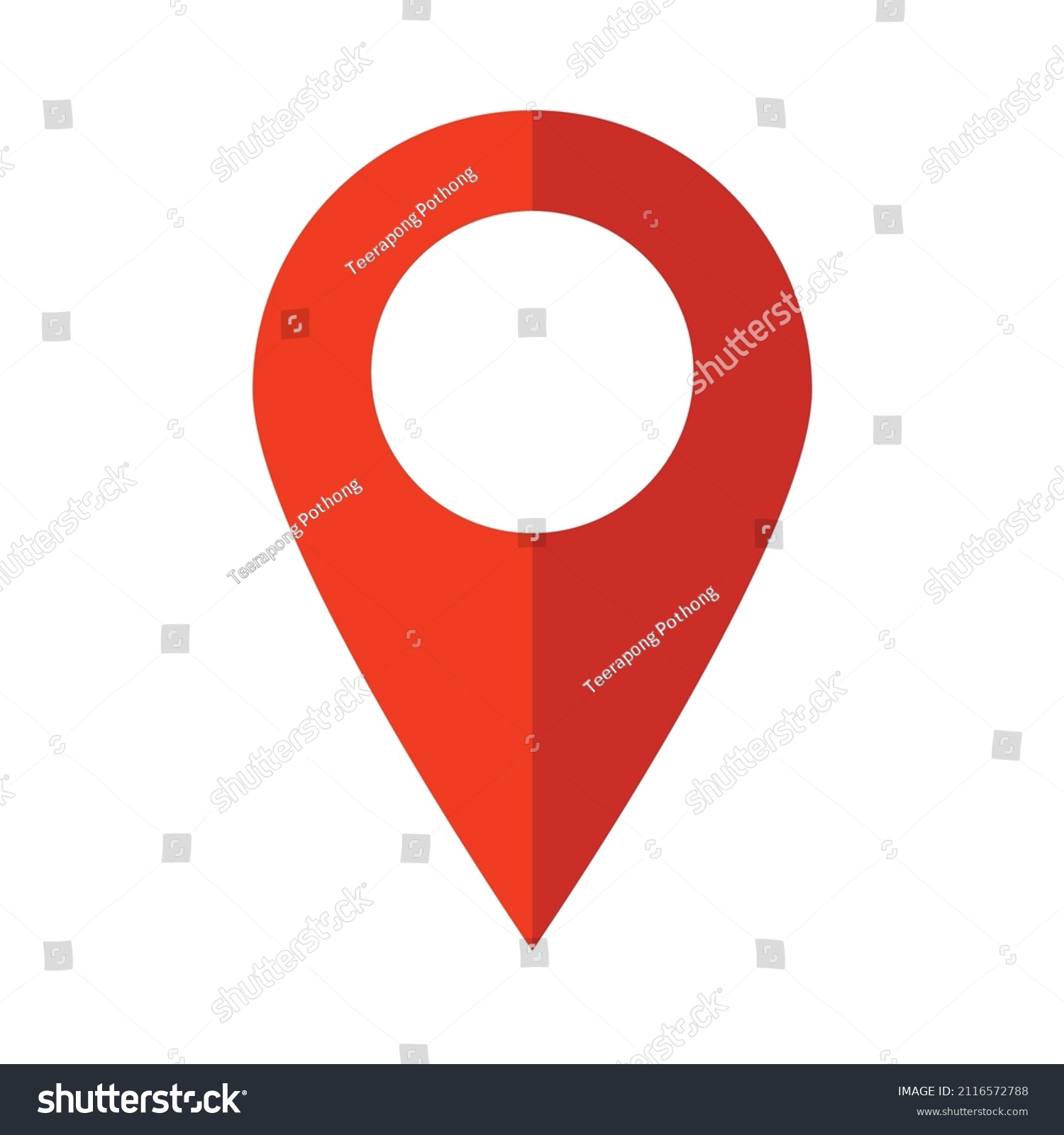 Map Pin Flat Design Style Modern Stock Vector (Royalty Free) 2116572788 ...