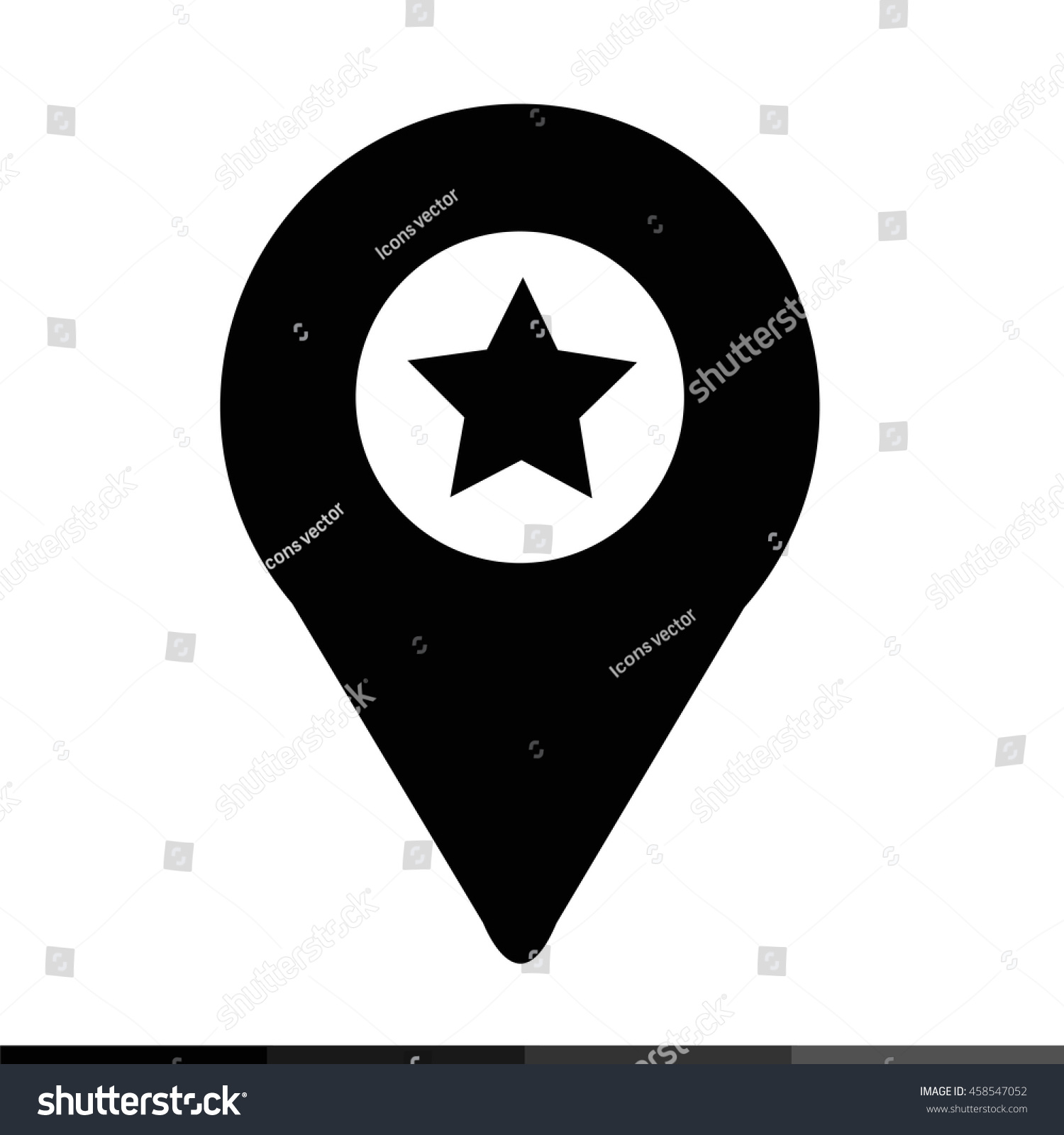 Map Pin Icon Illustration Design Stock Vector (Royalty Free) 458547052