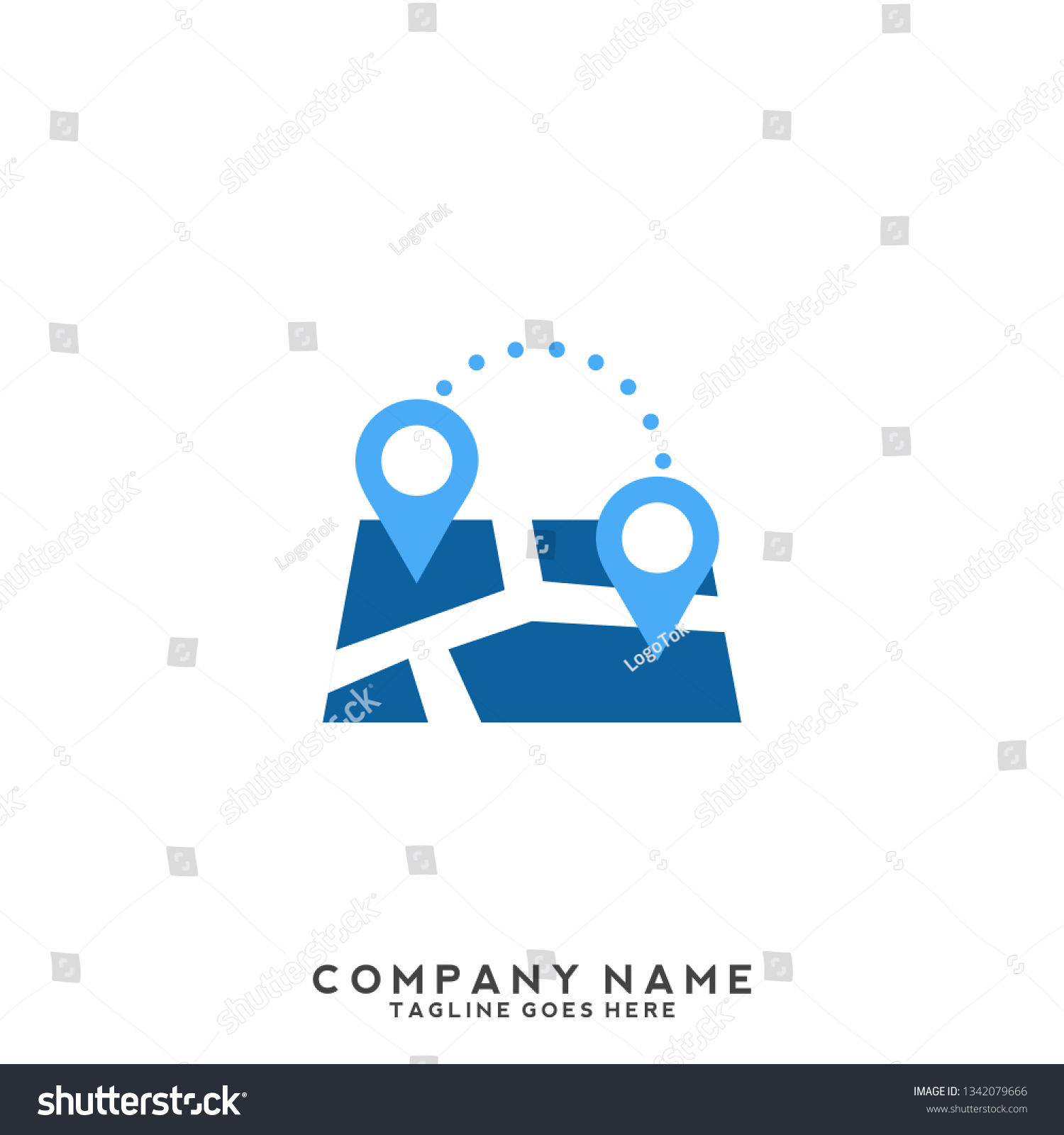 Map Pin Logo Design Element Stock Vector (Royalty Free) 1342079666 ...