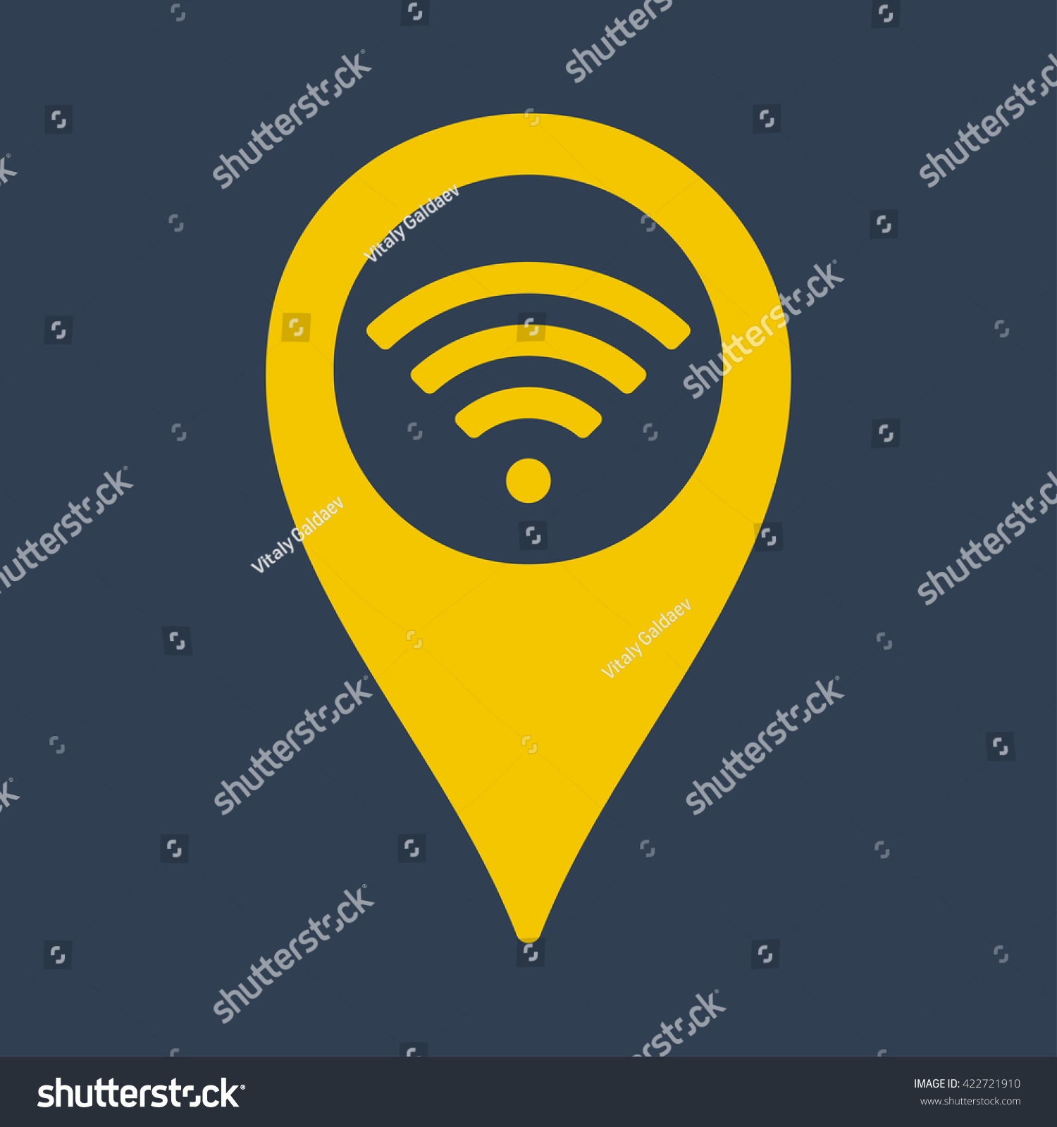 Map Pin Wifi Icon Stock Vector (Royalty Free) 422721910 | Shutterstock