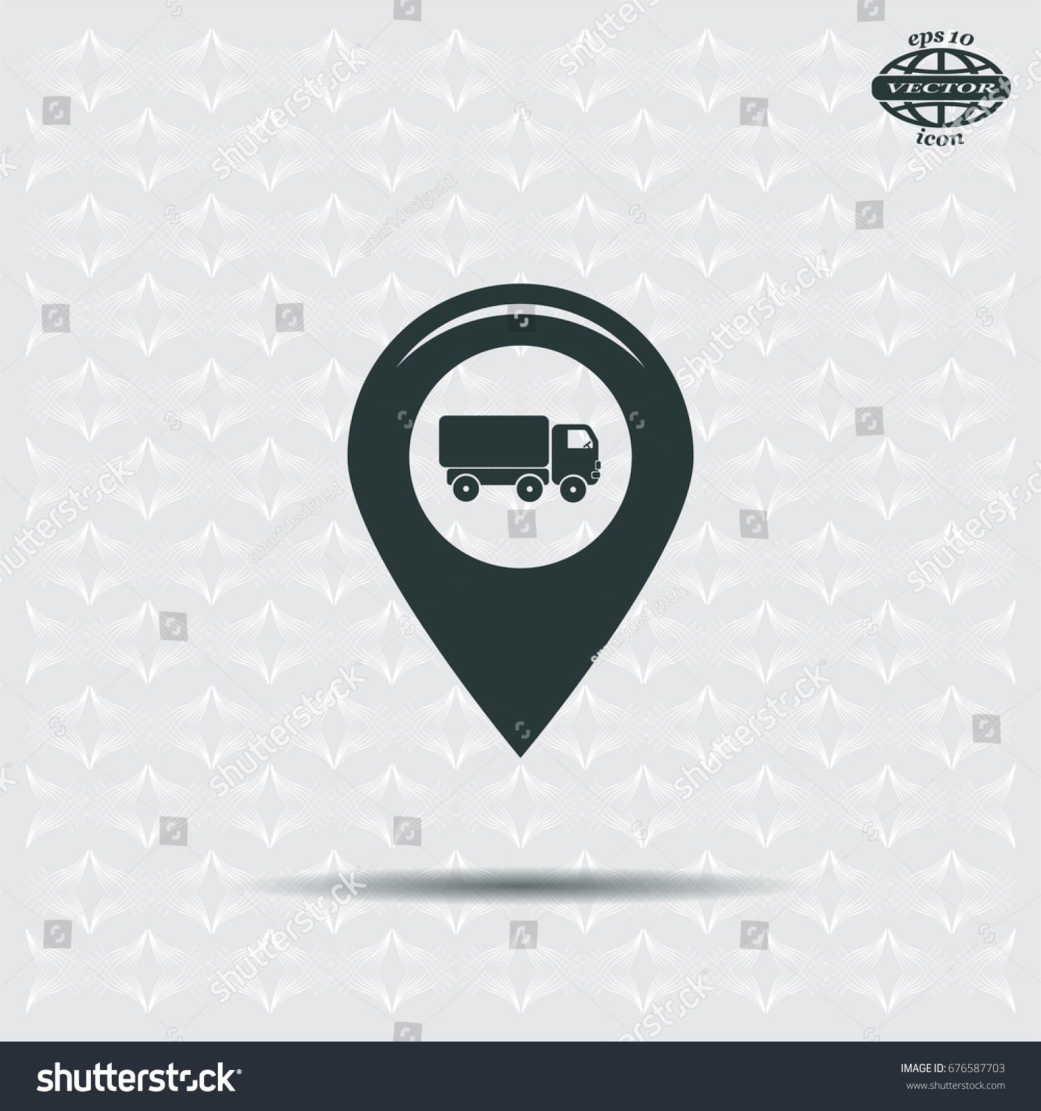 Map Pointer Car Icon Vector Illustration Stock Vector (Royalty Free ...