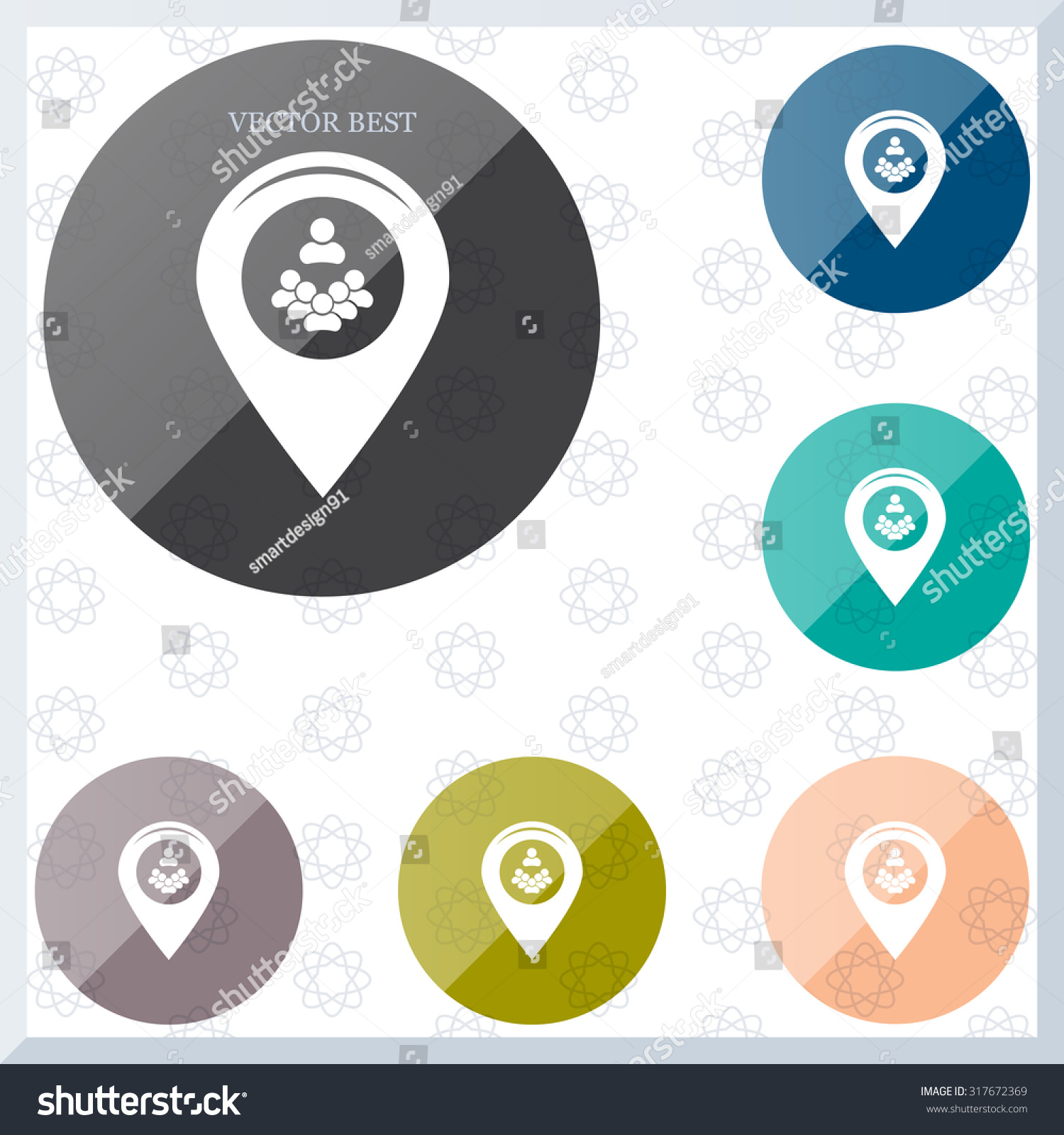 Map Pointer Man Icon Vector Illustration Stock Vector (Royalty Free ...