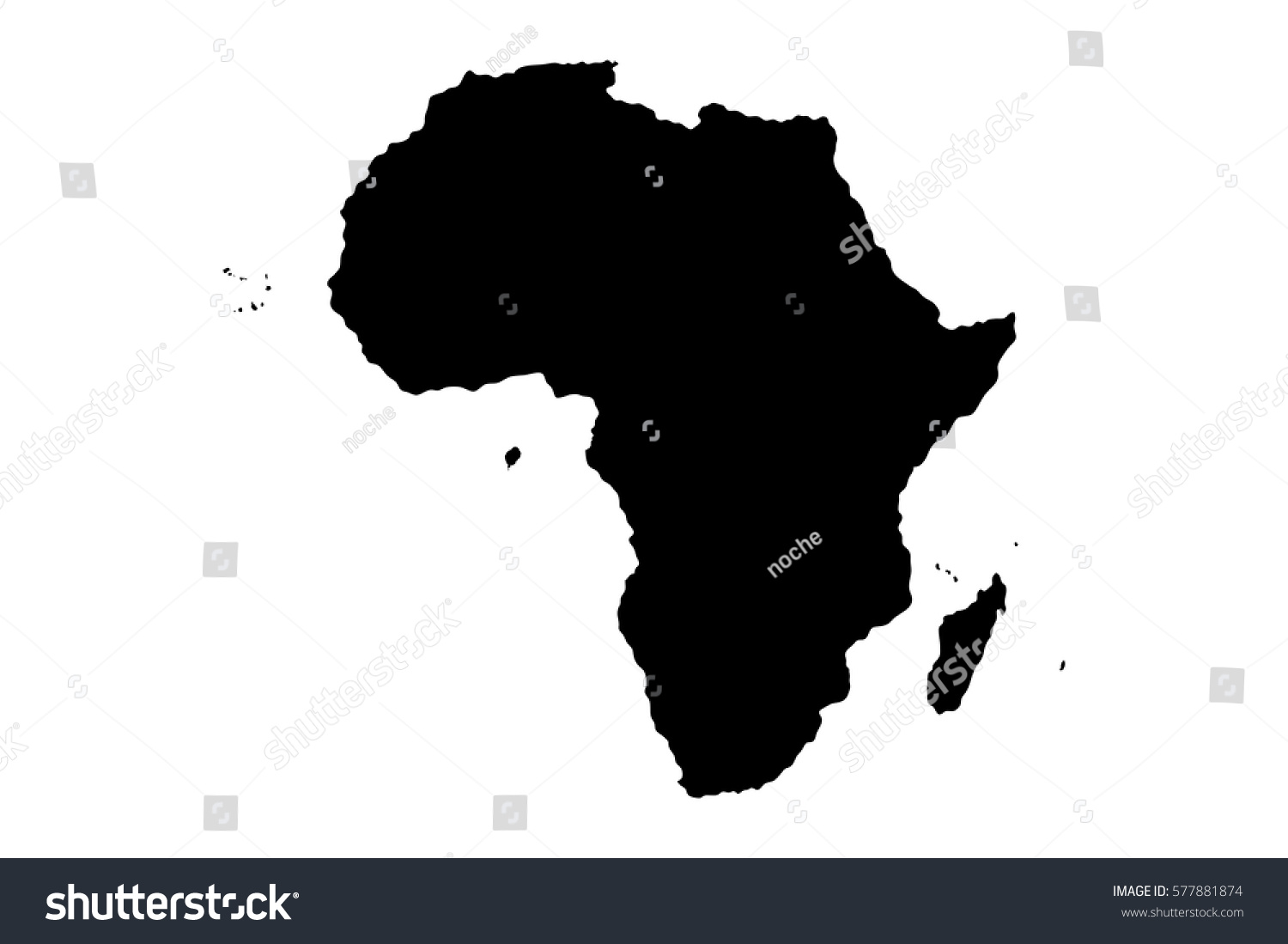Map Silhouette Africa Stock Vector (Royalty Free) 577881874 - Shutterstock