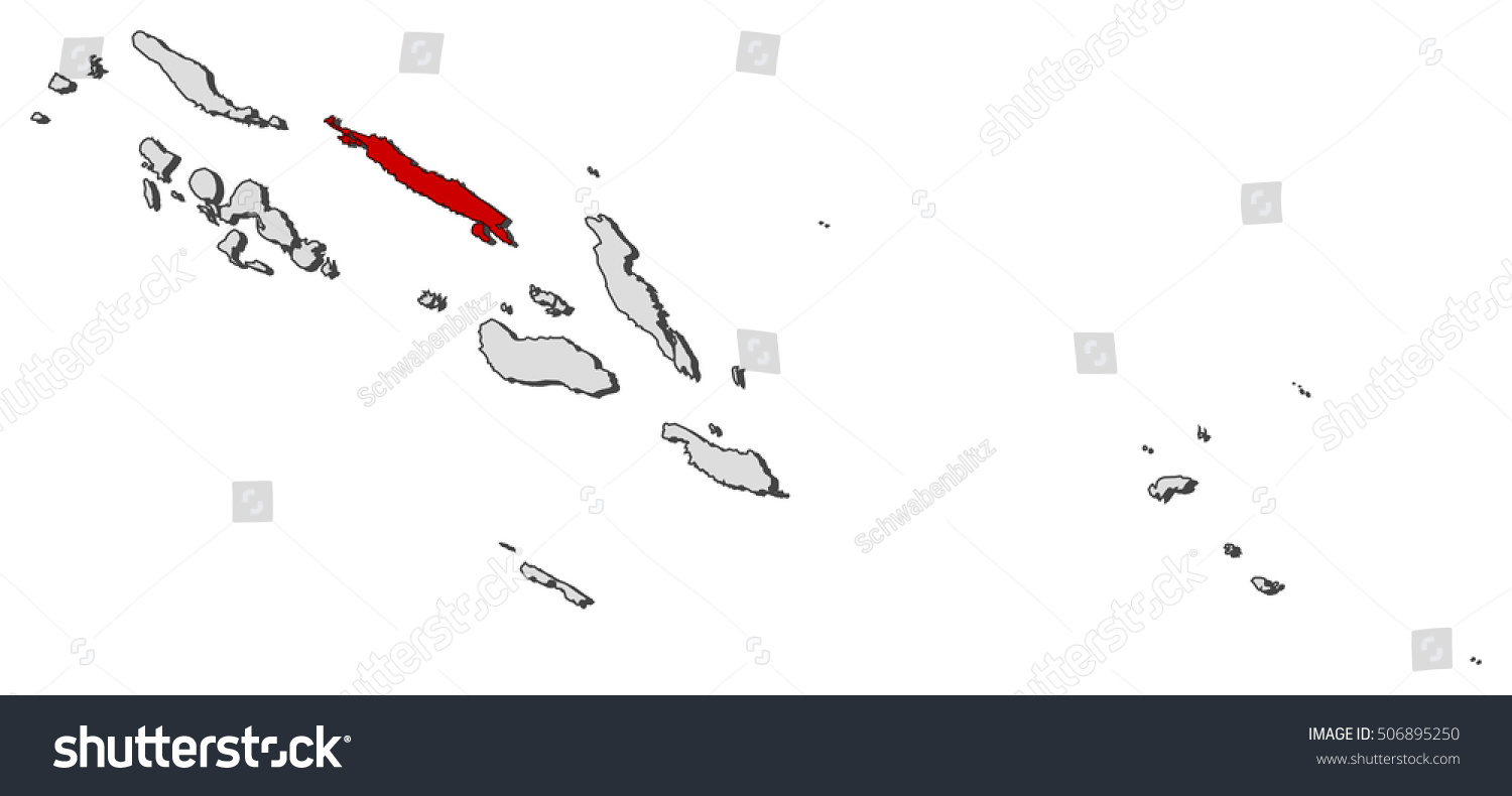 Map Solomon Islands Isabel Stock Vector (Royalty Free) 506895250 ...
