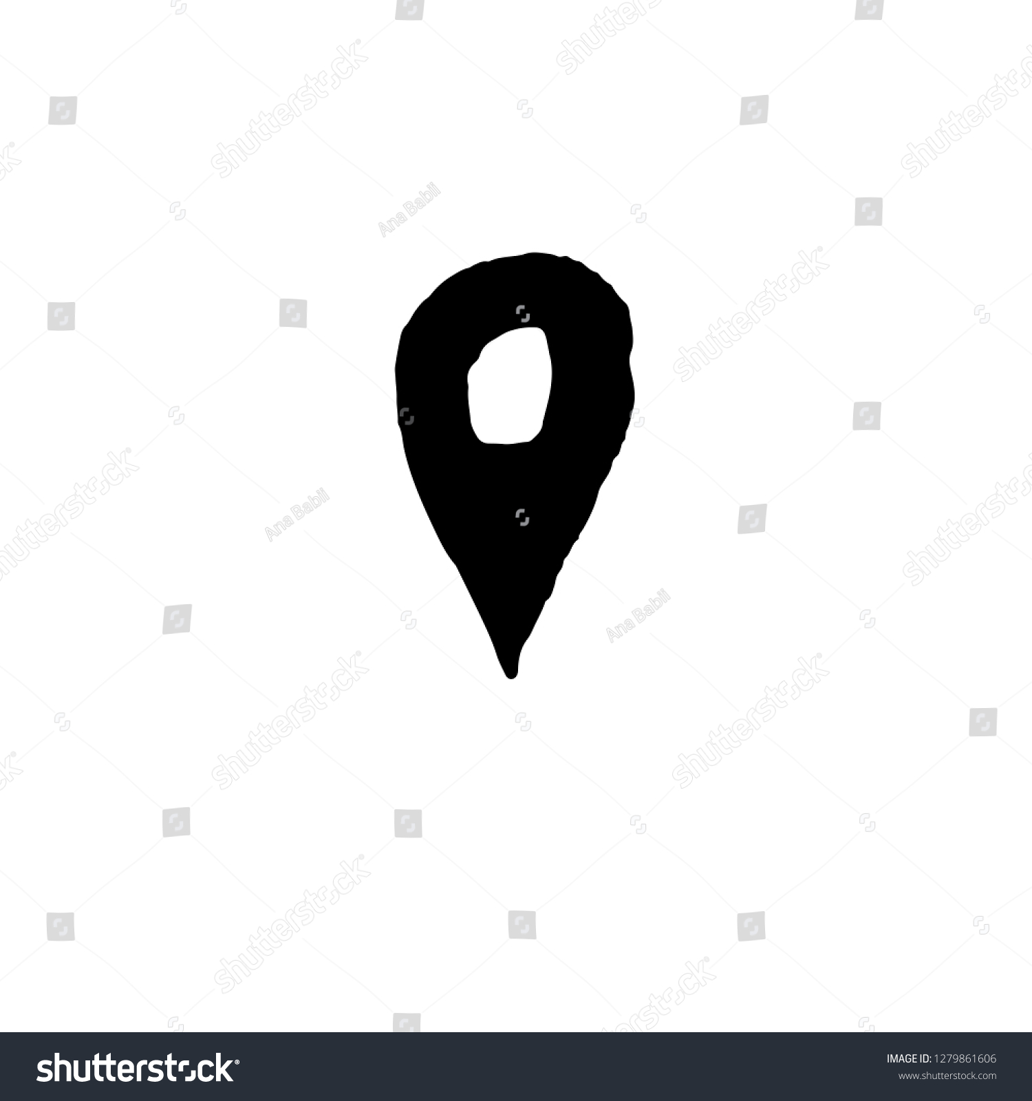 Map Tag Icon Vector Hand Drawn Stock Vector (Royalty Free) 1279861606 ...