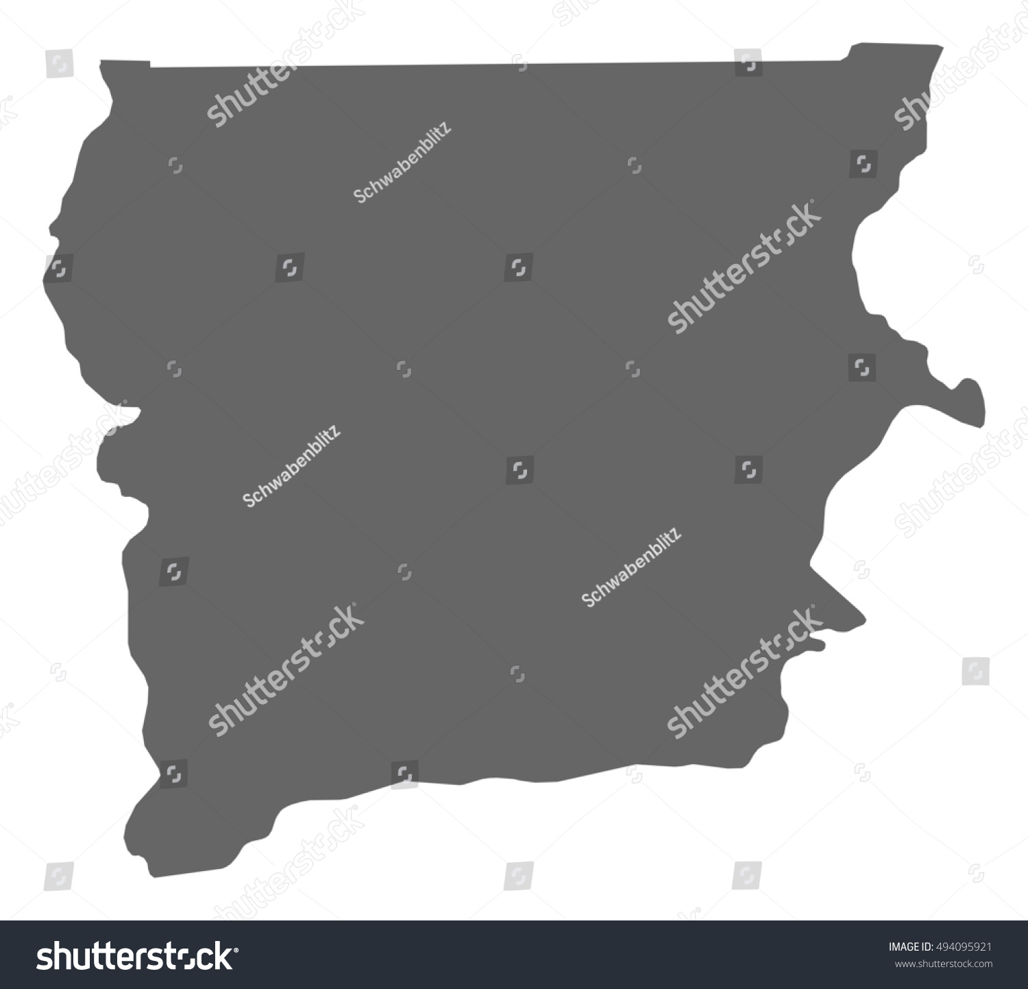 Map Upper West Ghana Stock Vector (Royalty Free) 494095921 | Shutterstock