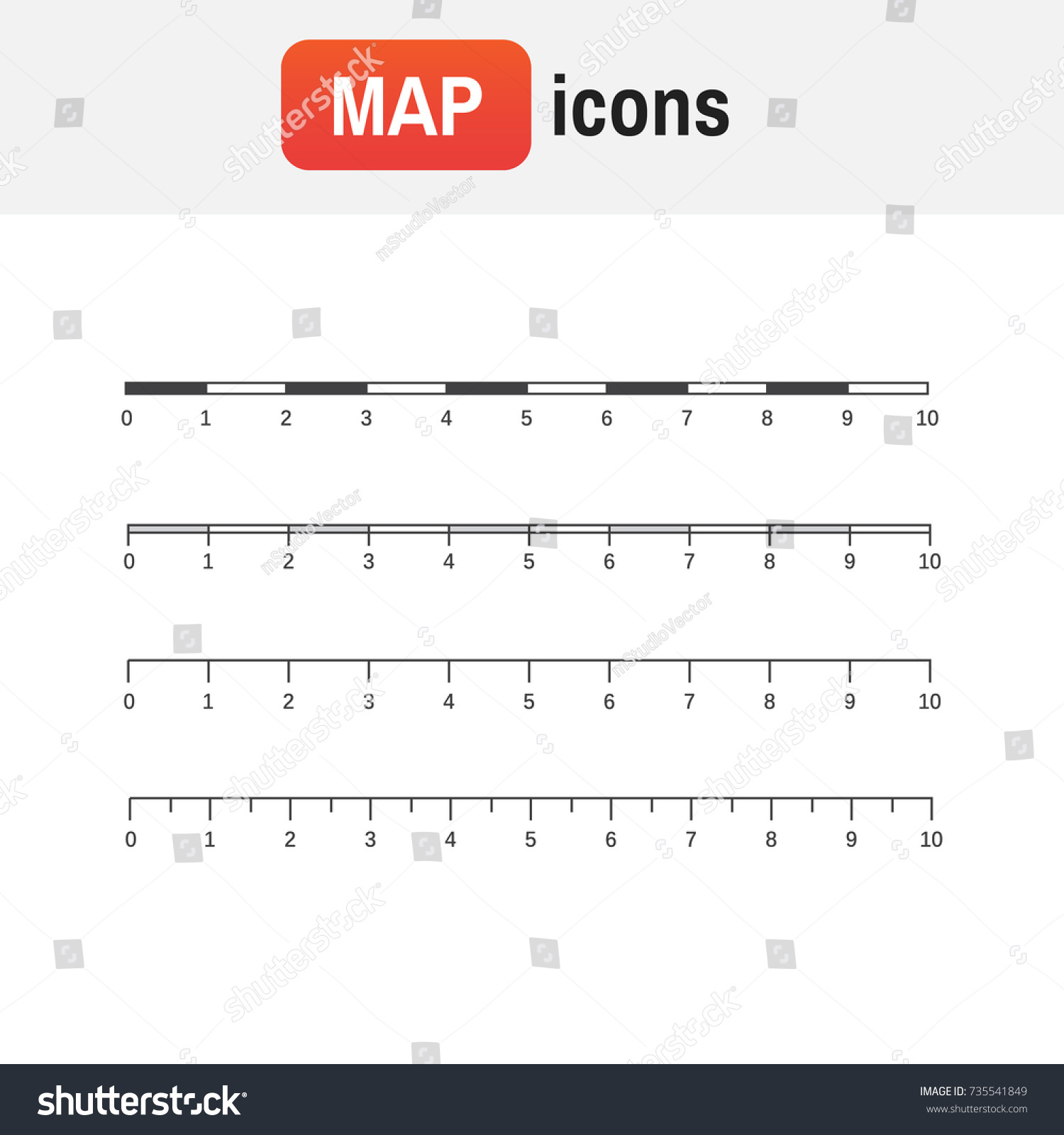 Map Vintage Element Map Scales Graphics Stock Vector (Royalty Free ...