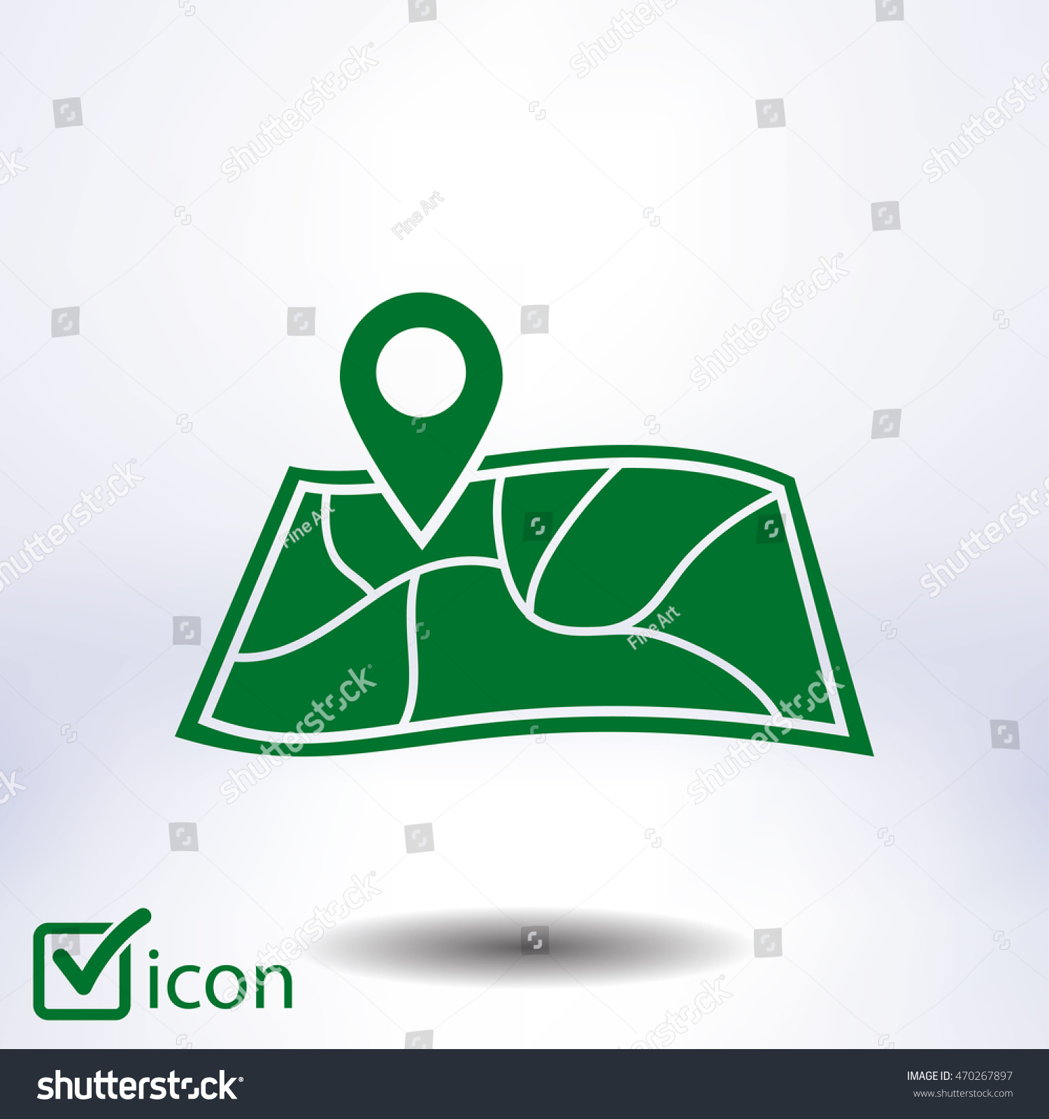 Map Pin Icon Map Navigation Simbol 库存矢量图（免版税）470267897 | Shutterstock