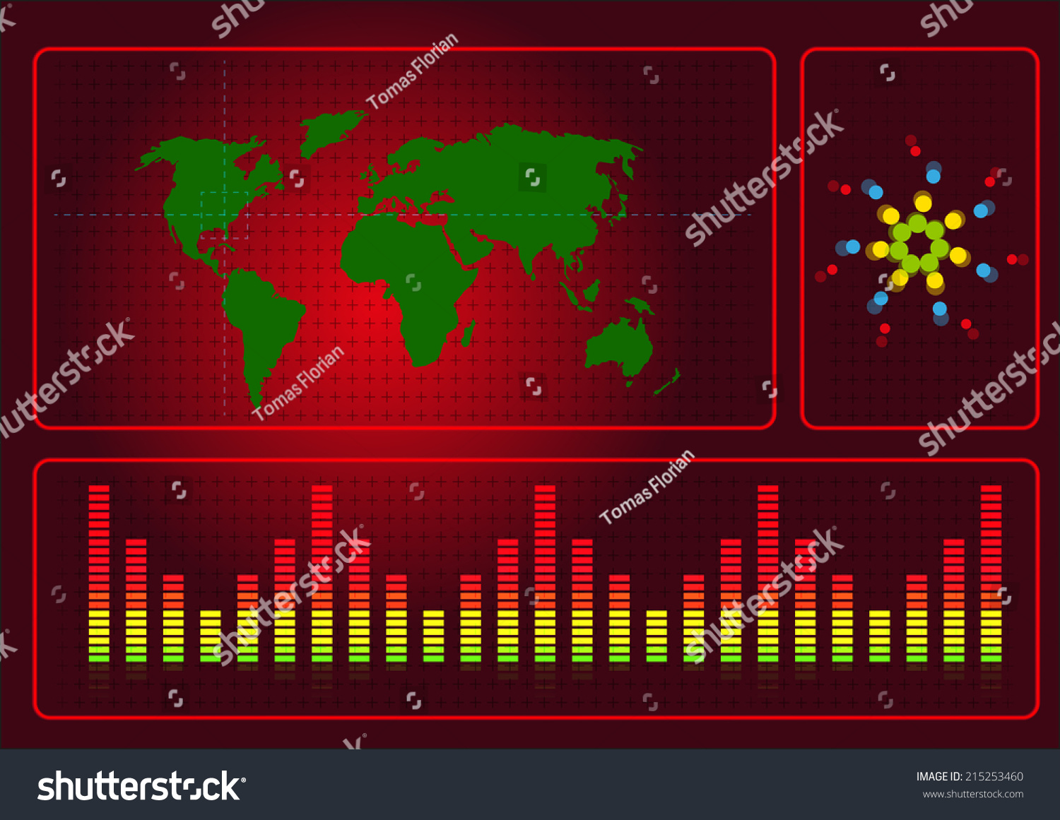 Map Graph Rounded Symbol Separate Banners: vector de stock (libre de ...