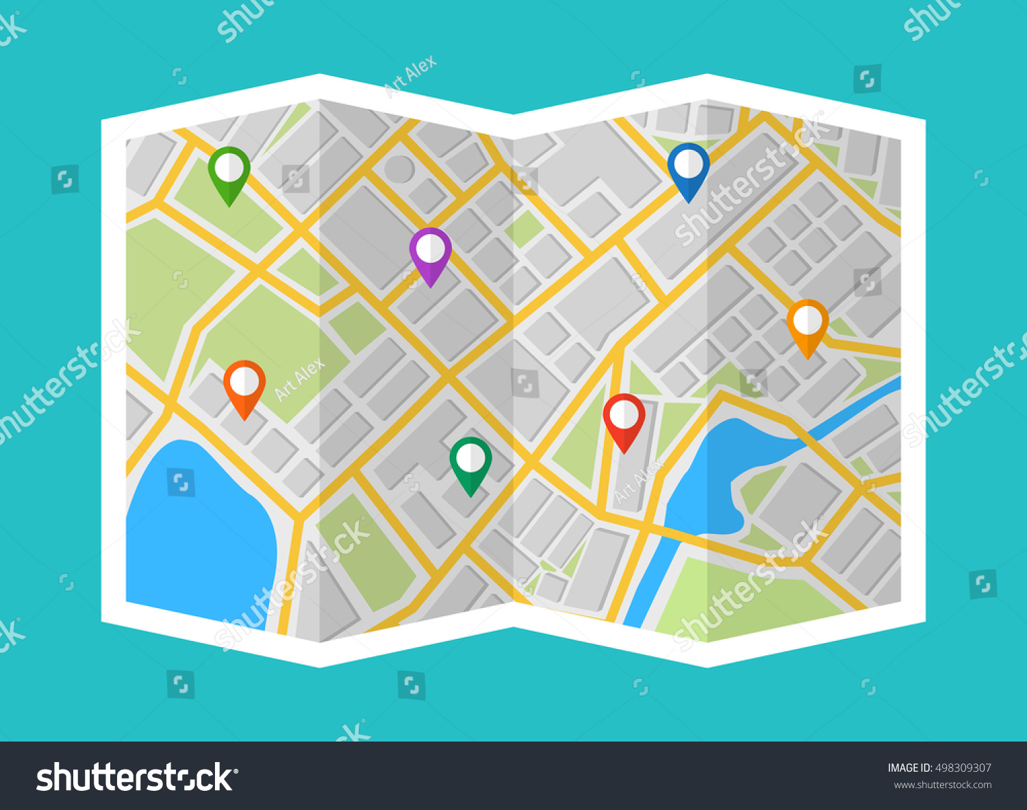 7,406 Folded city map Images, Stock Photos & Vectors | Shutterstock