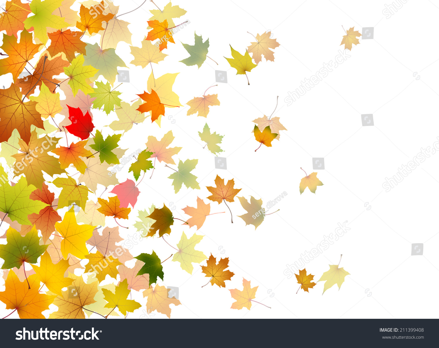 Maple Autumn Falling Leaves Vector Illustration: vector de stock (libre ...