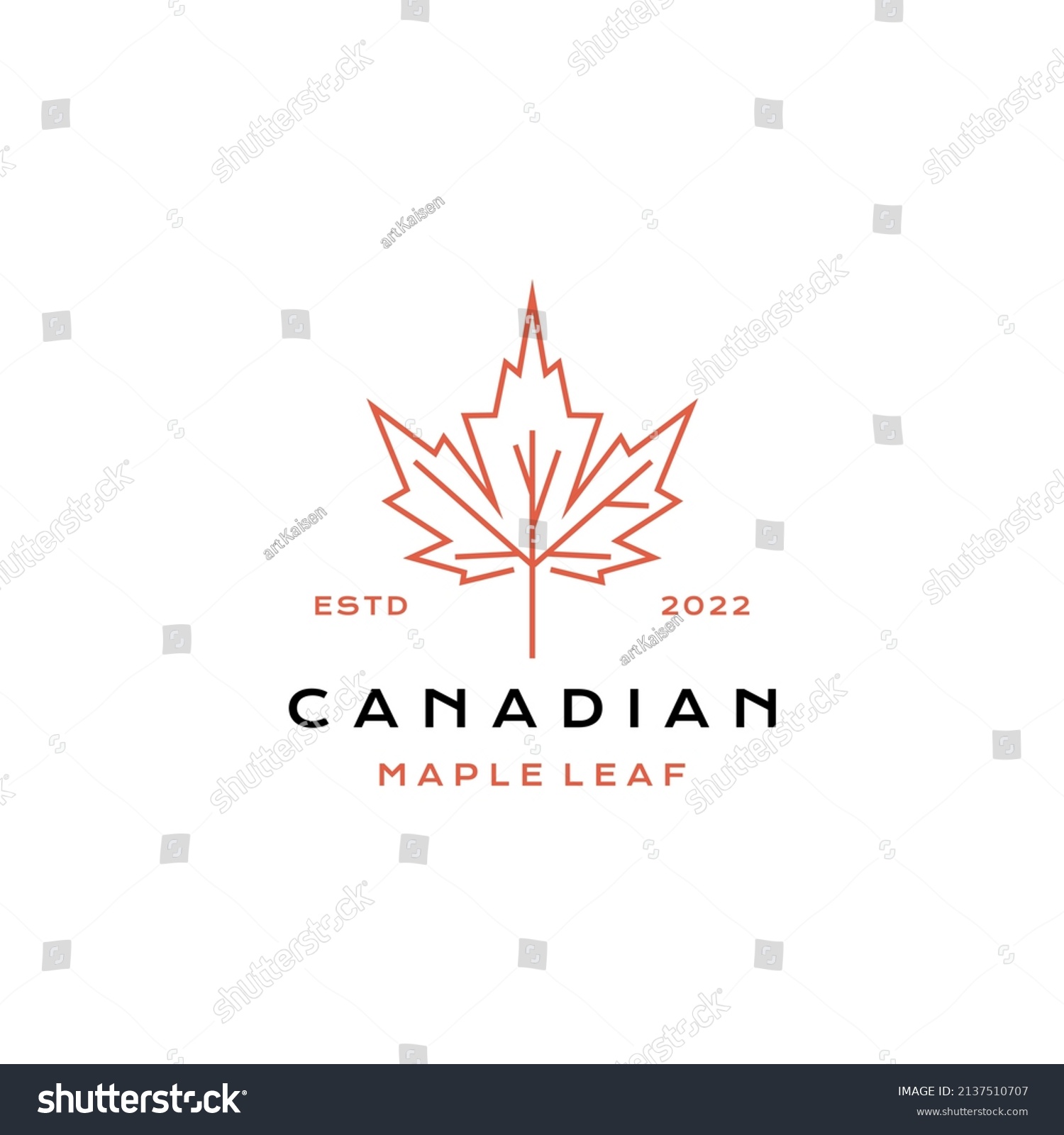 Maple Leaf Logo Design Vector Illustration Stock Vector (Royalty Free ...