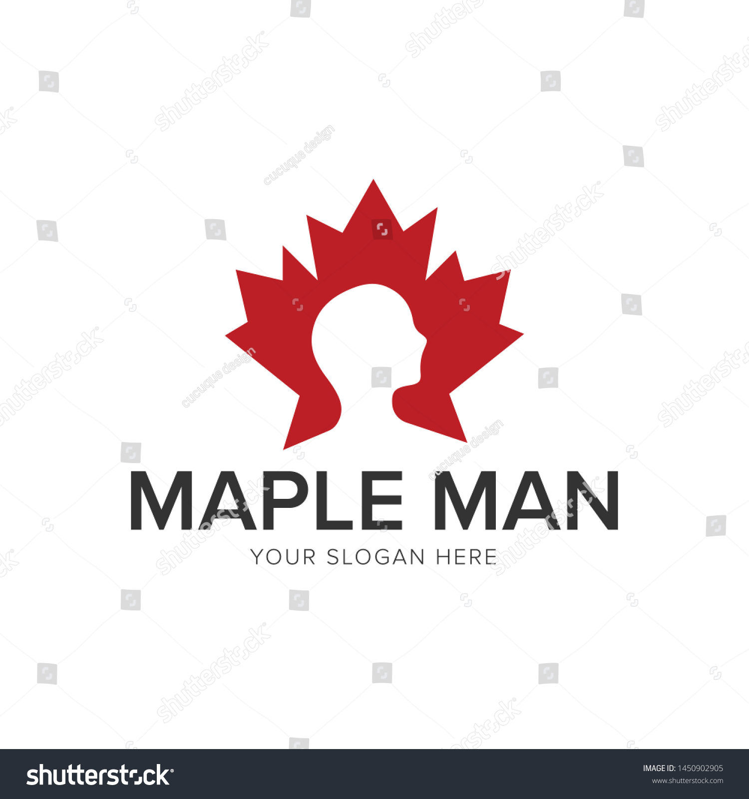 Maple Man Icon Logo Design Stock Vector (Royalty Free) 1450902905 ...