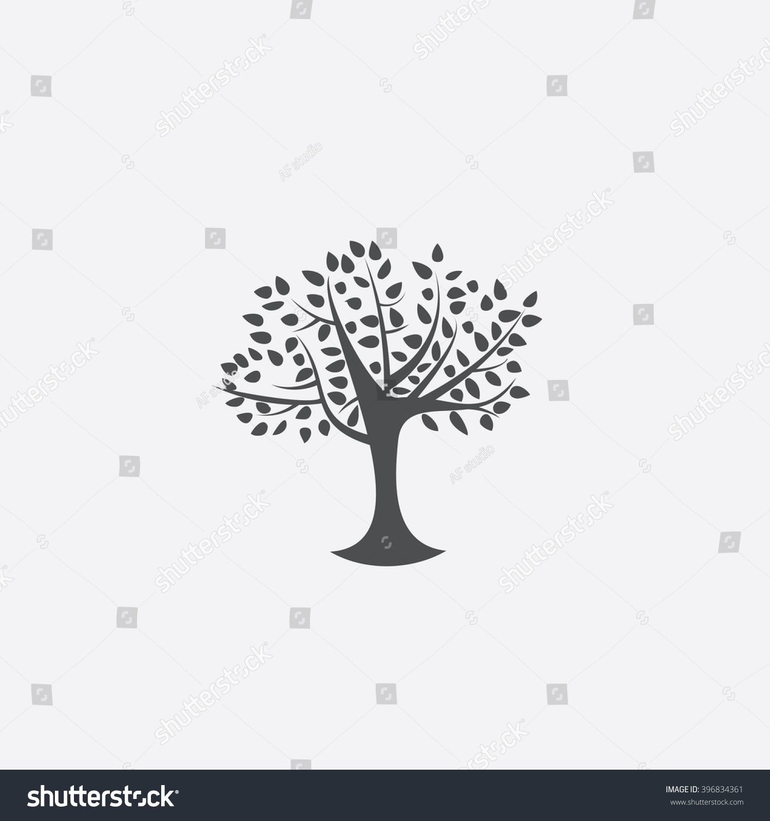 Maple Tree Icon Vector Stock Vector (Royalty Free) 396834361