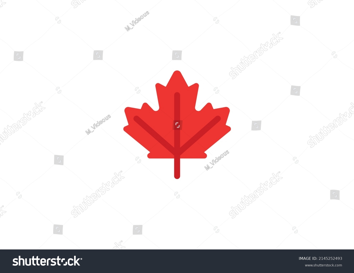 Maple Tree Leaf Vector Isolated Emoticon Stock Vector (Royalty Free ...
