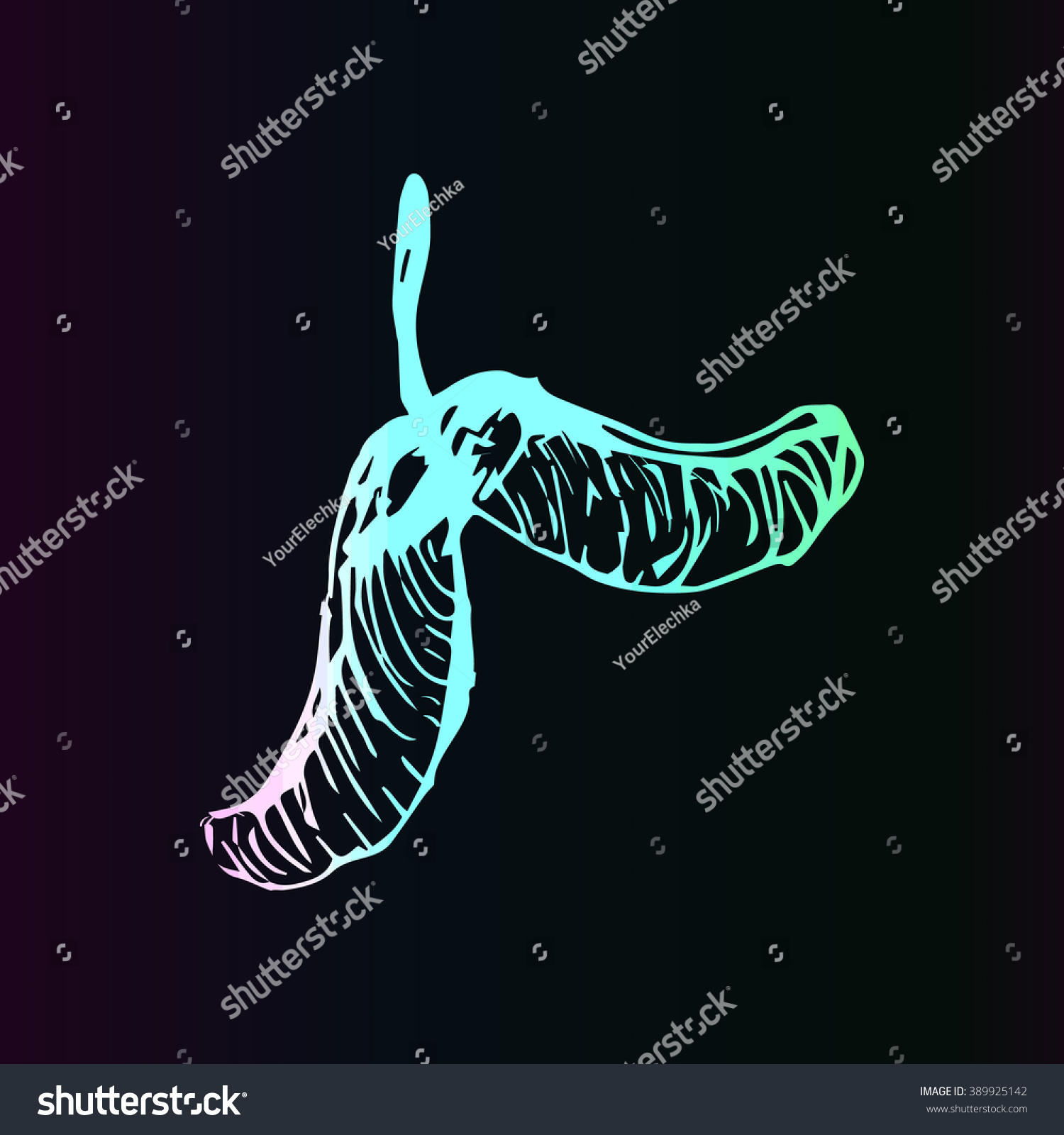 Maple Tree Seeds Neon Effect Vector 스톡 벡터(로열티 프리) 389925142 | Shutterstock