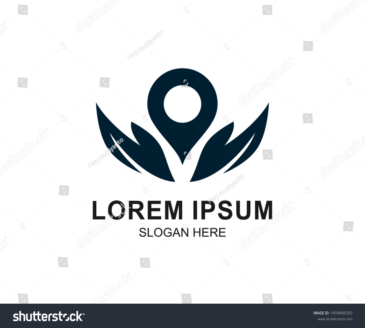 Maps Logo Leaf Hand Logo Design: เวกเตอร์สต็อก (ปลอดค่าลิขสิทธิ์ ...